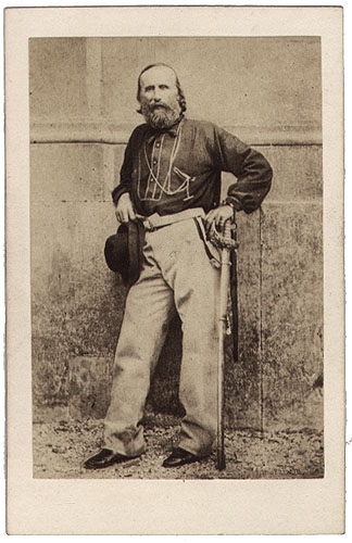 CDV OF GIUSEPPE GARIBALDI — Horse Soldier
