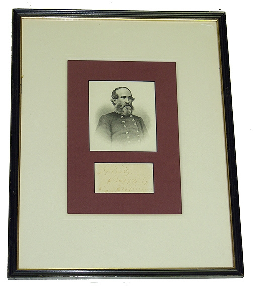 GEN. JUBAL EARLY, CSA CUT SIGNATURE W/LITHOGRAPH — Horse Soldier