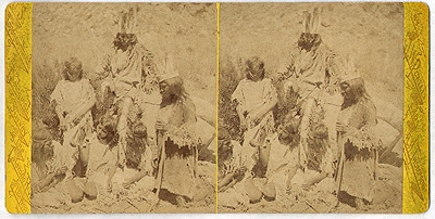 STEREOVIEW - INDIANS OF THE COLORADO VALLEY - KAI-VAV-ITS — Horse Soldier