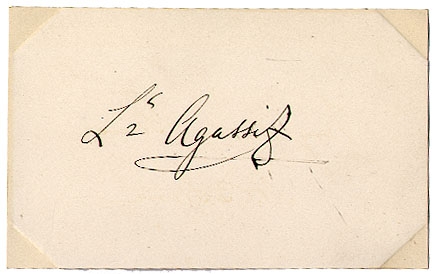 SIGNATURE AND CDV - SCIENTIST LOUIS AGASSIZ — Horse Soldier