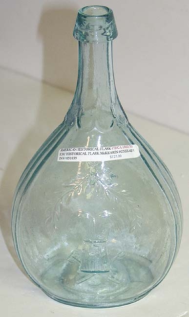 AMERICAN HISTORICAL FLASK, CIRCA 1860-70 — Horse Soldier