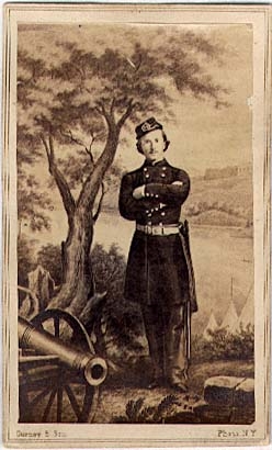 CDV FULL LENGTH VIEW COL. ELMER ELLSWORTH — Horse Soldier