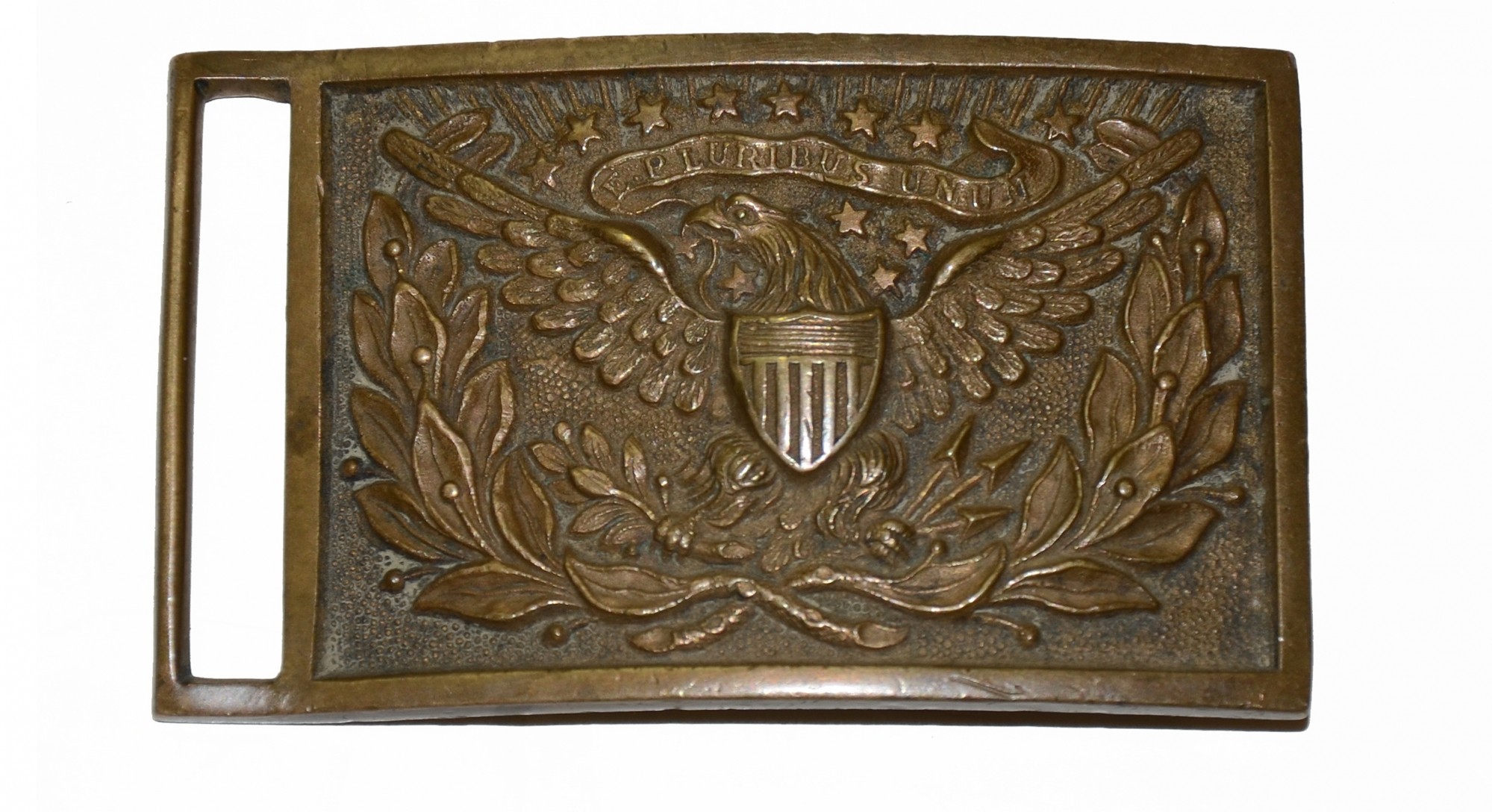 PATTERN 1851 RECTANGULAR SWORD BELT PLATE WITH INSCRIPTION — Horse Soldier
