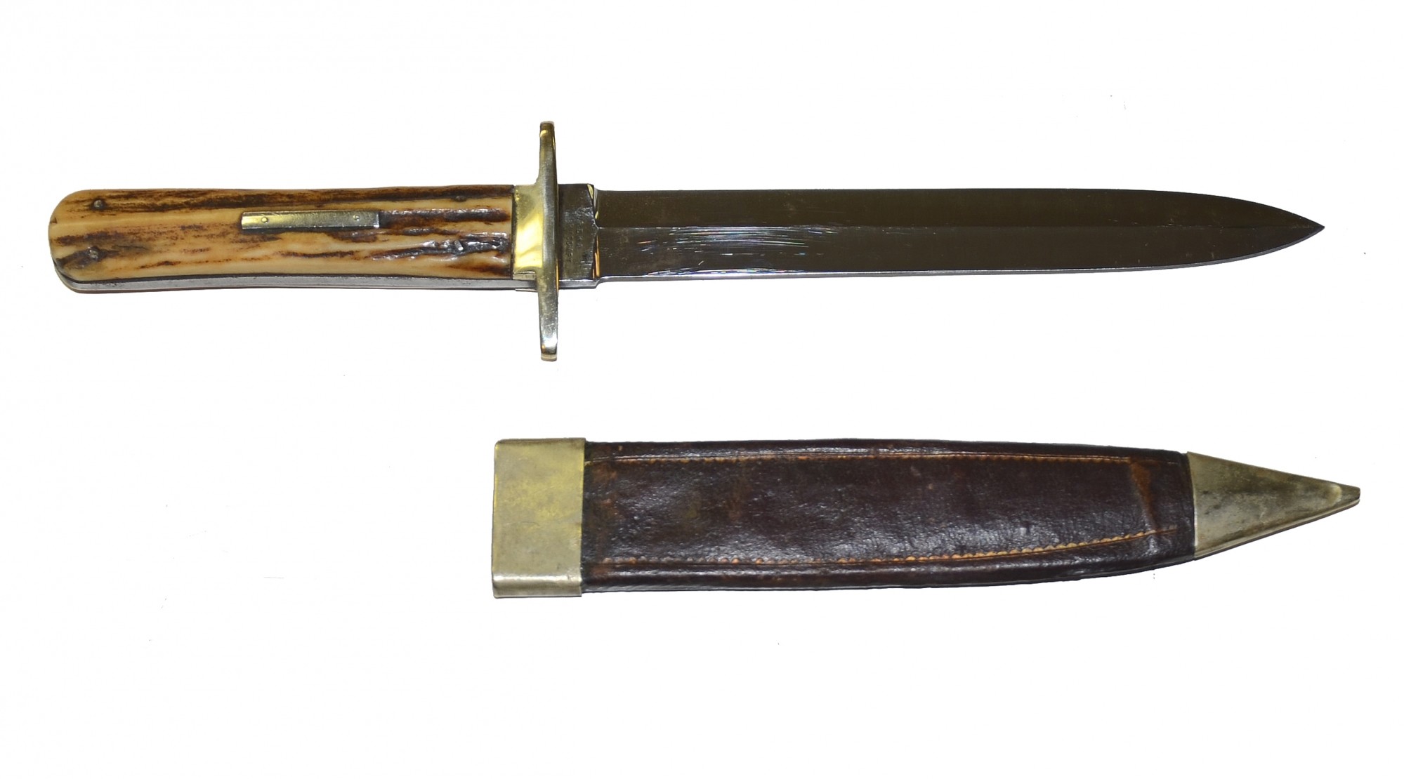 AMERICAN SIDE KNIFE WITH LEATHER SCABBARD — Horse Soldier