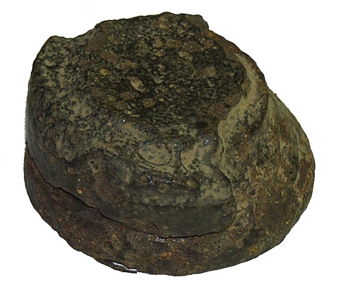 CS 2.86-INCH 10-POUNDER SMOOTH READ WROUGHT IRON CUP SABOT AND SHELL ...