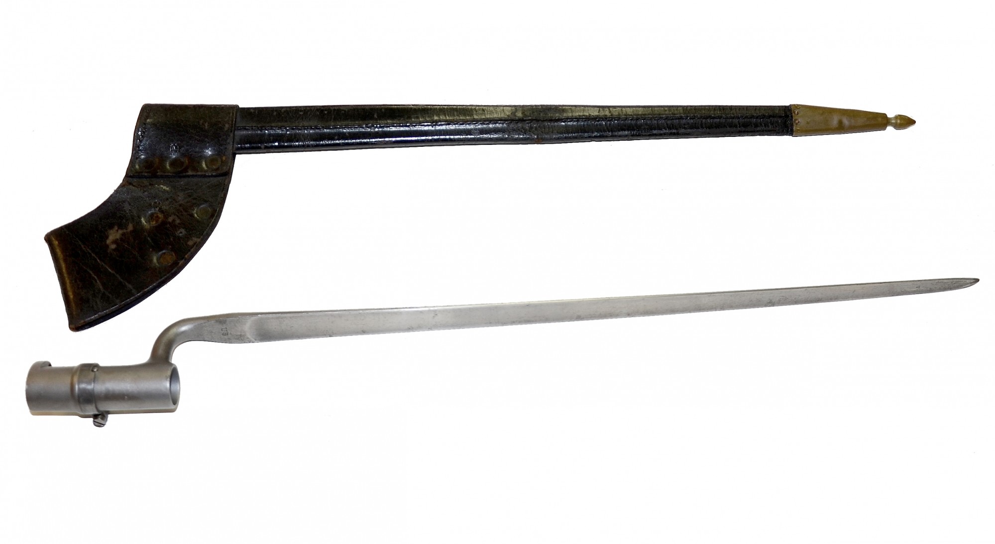 PATTERN 1863 BAYONET SCABBARD AND .58 CALIBER SPRINGFIELD BAYONET ...