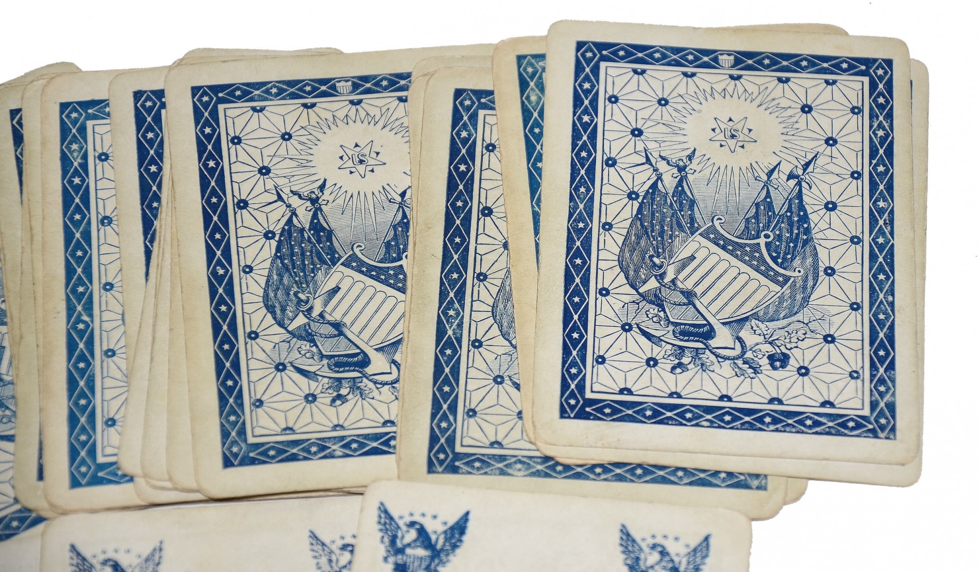 COMPLETE DECK OF CIVIL WAR PATRIOTIC PLAYING CARDS — Horse Soldier