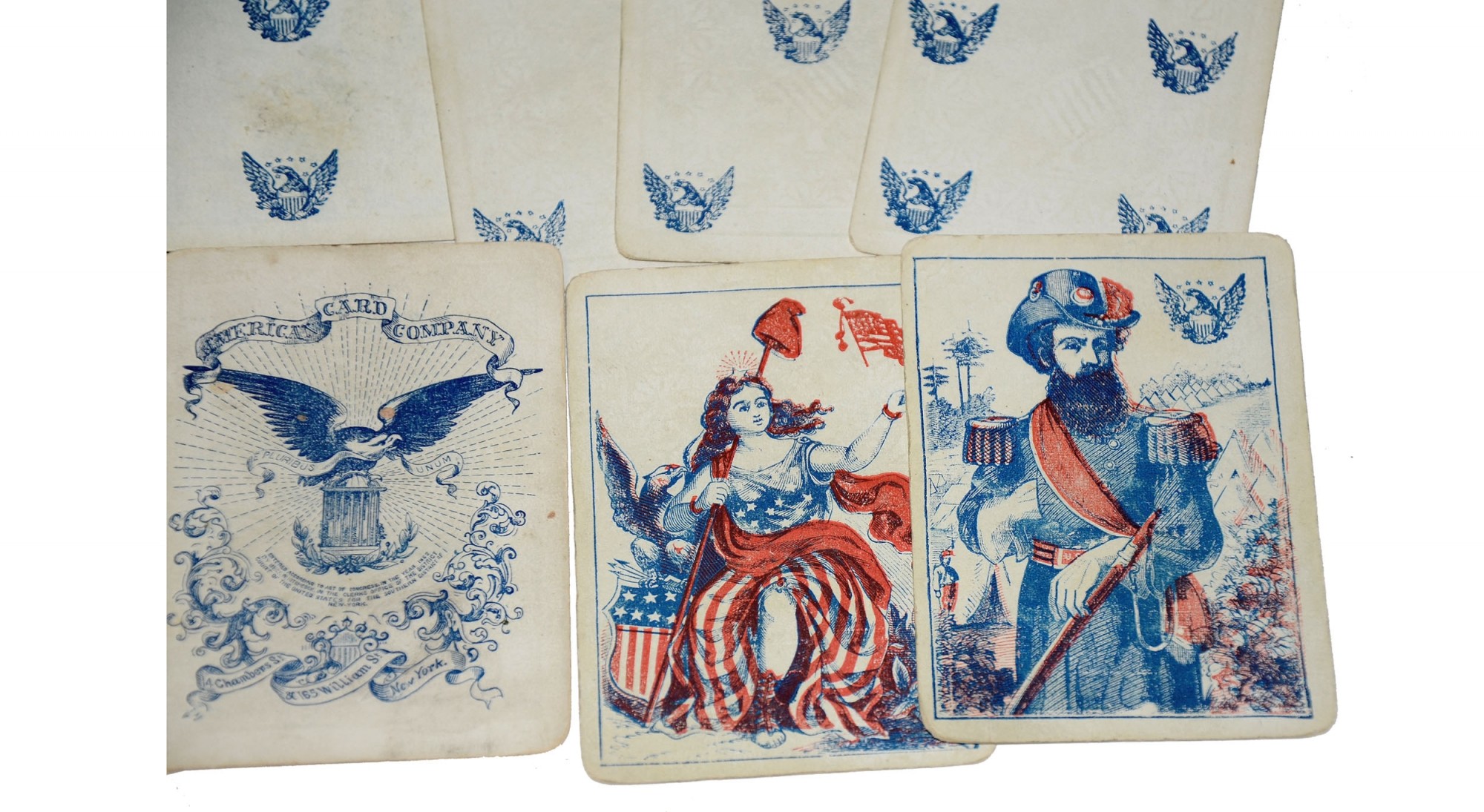 COMPLETE DECK OF CIVIL WAR PATRIOTIC PLAYING CARDS — Horse Soldier