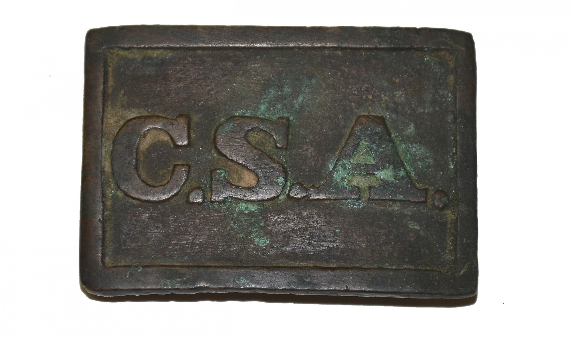ATLANTA STYLE CSA RECTANGULAR BELT PLATE — Horse Soldier