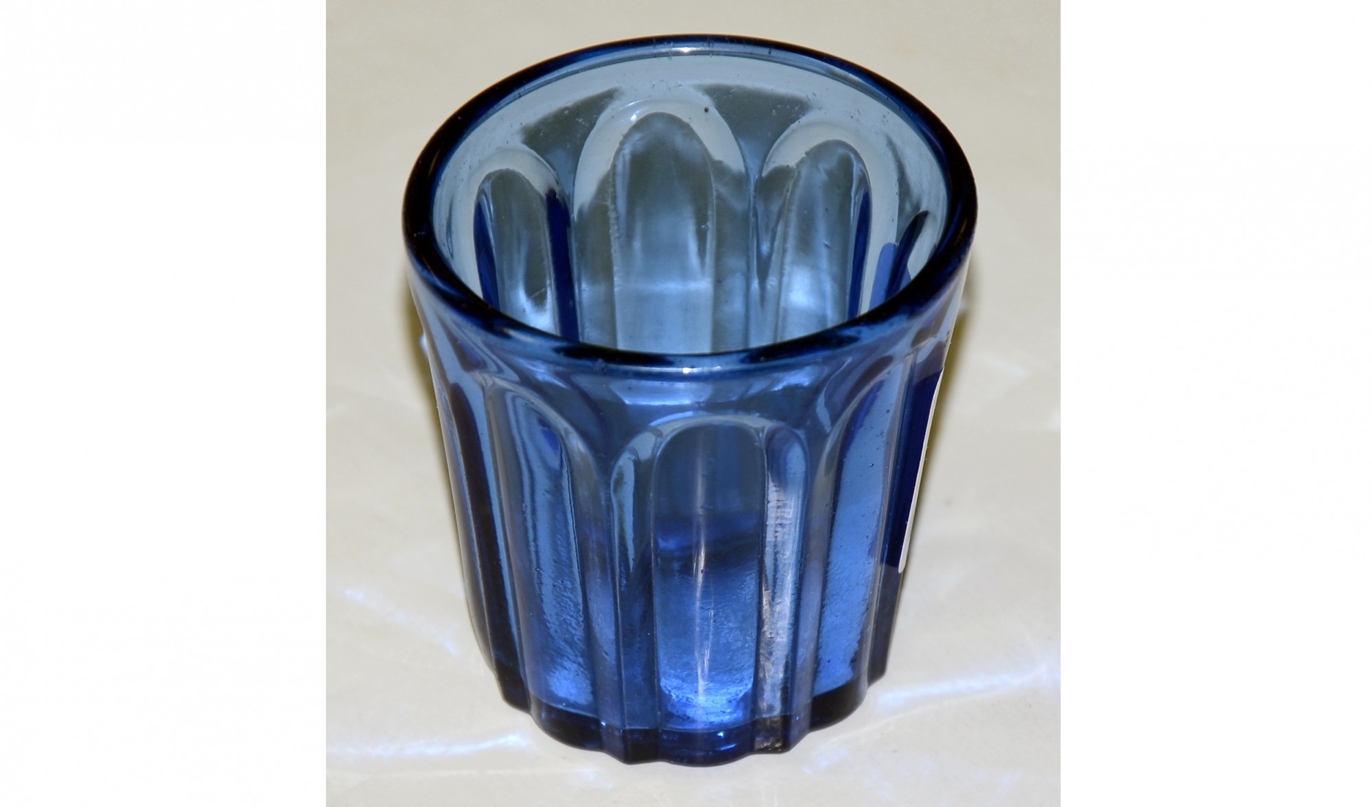 1860’S COBALT BLUE SHOT GLASS — Horse Soldier