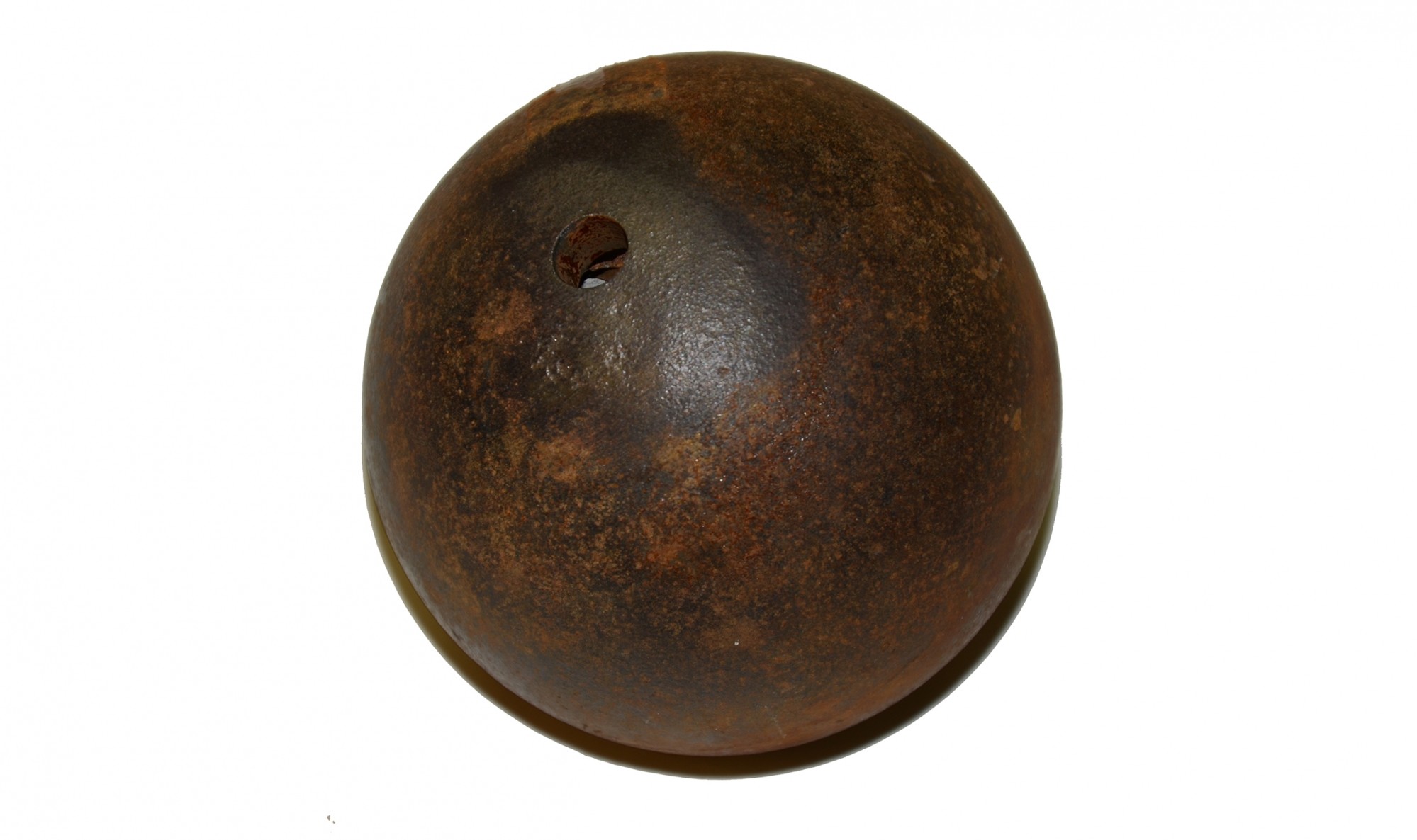 CONFEDERATE 3.67 INCH 6 PDR SPHERICAL SHELL WITH CONFEDERATE COPY OF A ...