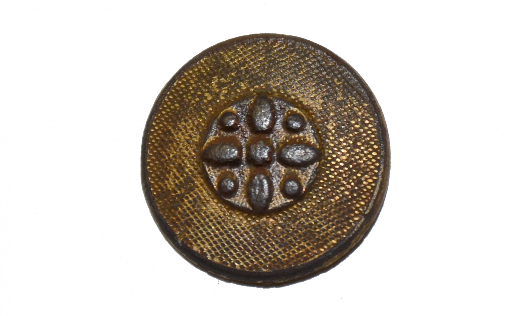 FLOWER TYPE BRASS BUTTON — Horse Soldier