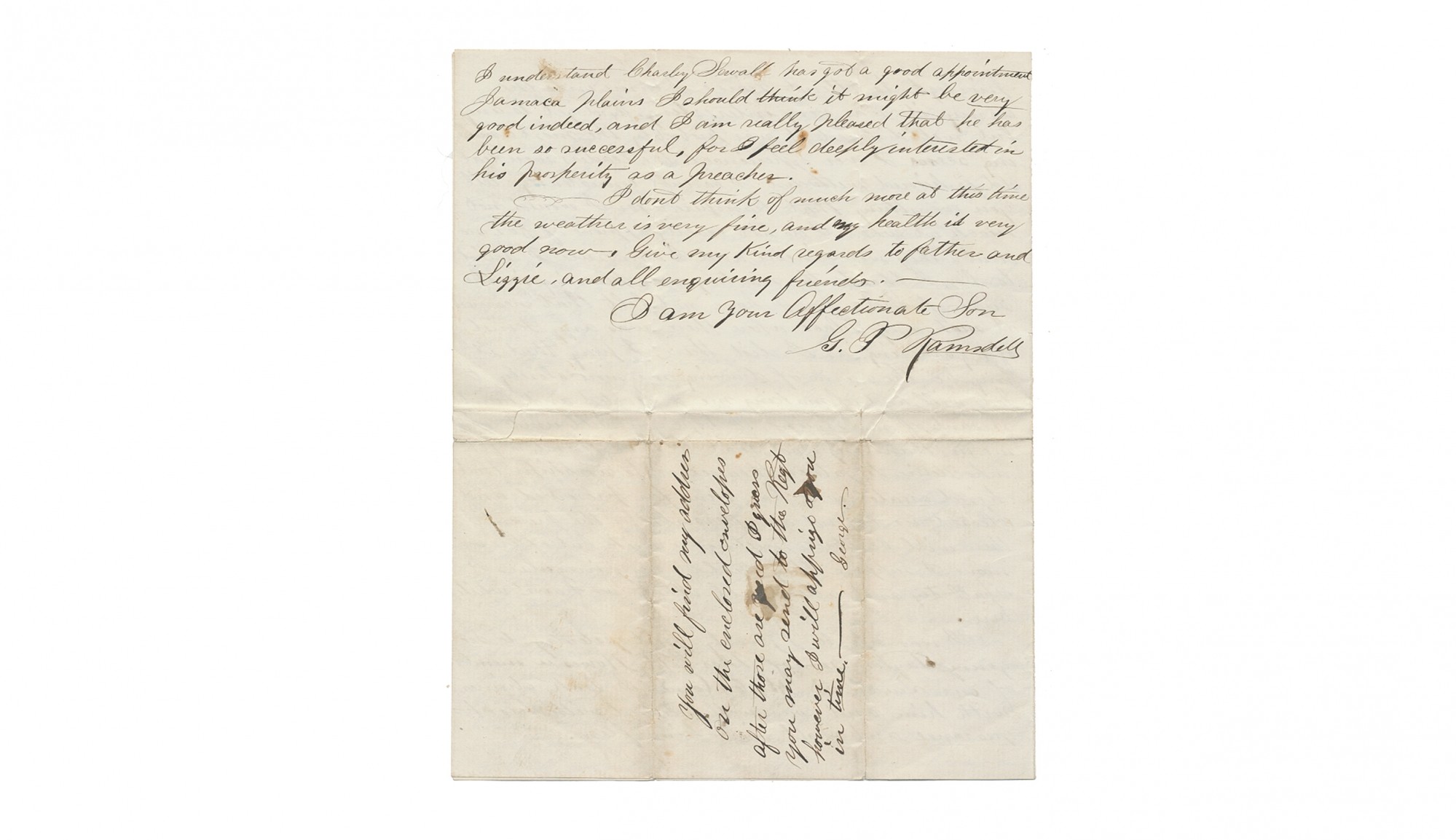 PAIR OF SOLDIER’S LETTERS - CORPORAL GEORGE P. RAMSDELL, 32ND ...