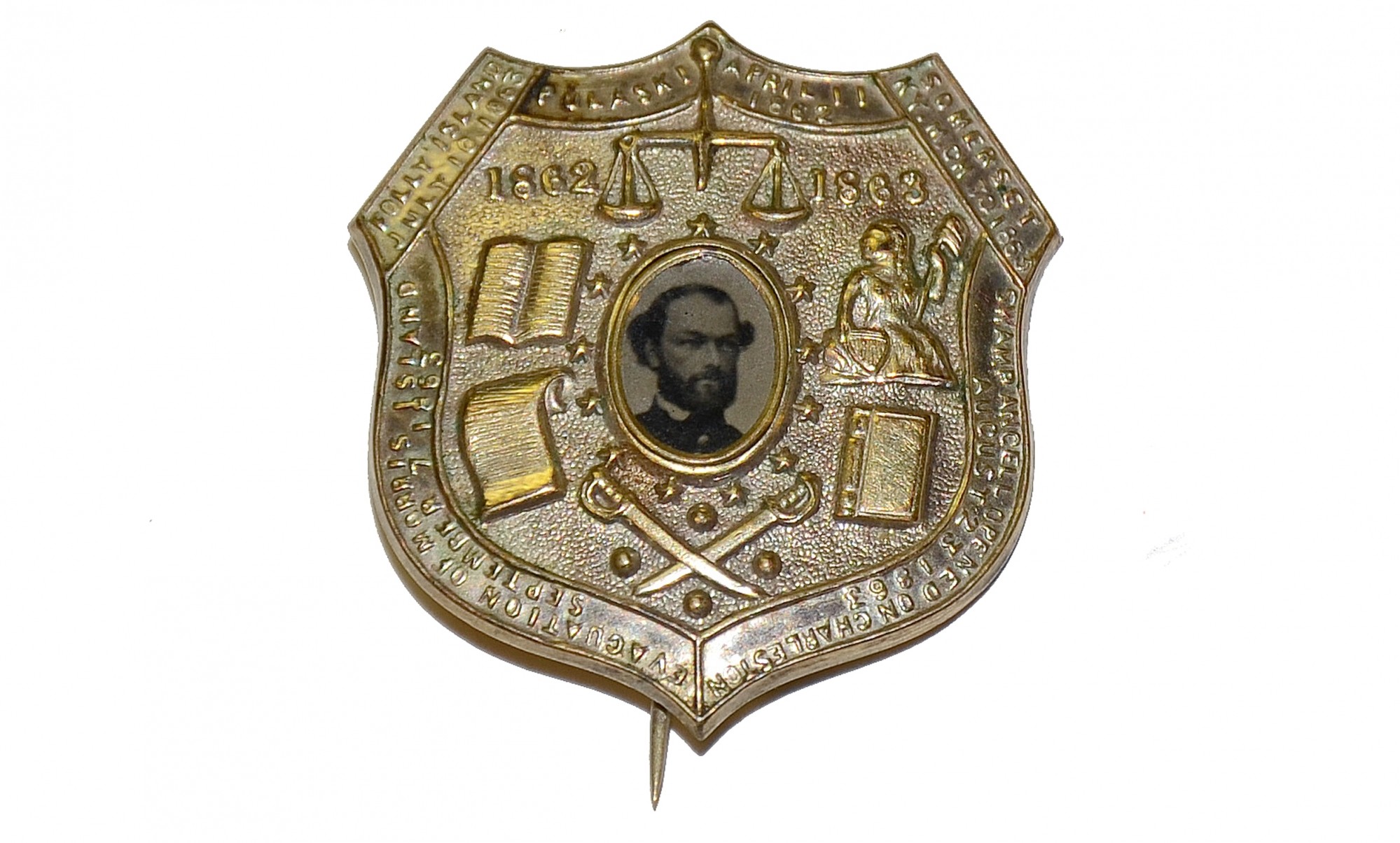 BADGE HONORING MAJOR GENERAL QUINCY A. GILMORE — Horse Soldier