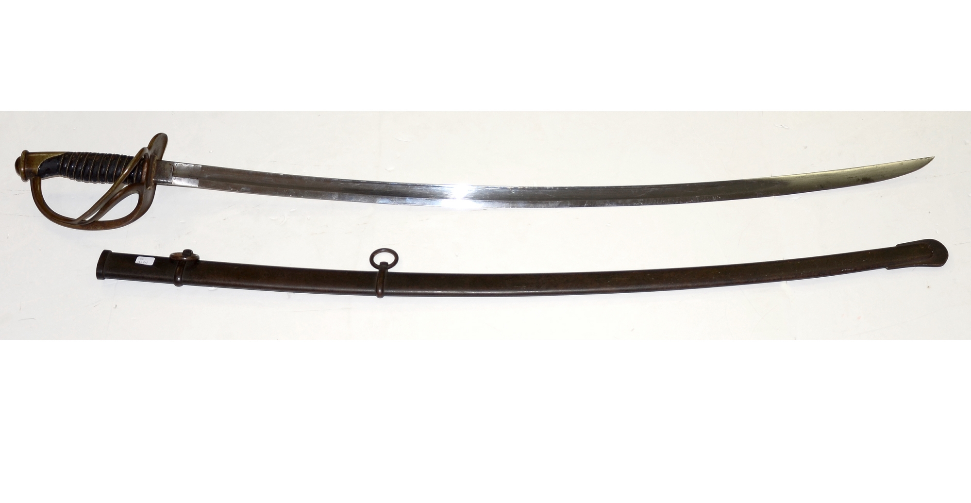 ORIGINAL, EARLY CIVIL WAR MODEL 1860 LIGHT CAVALRY SABER AND SCABBARD ...