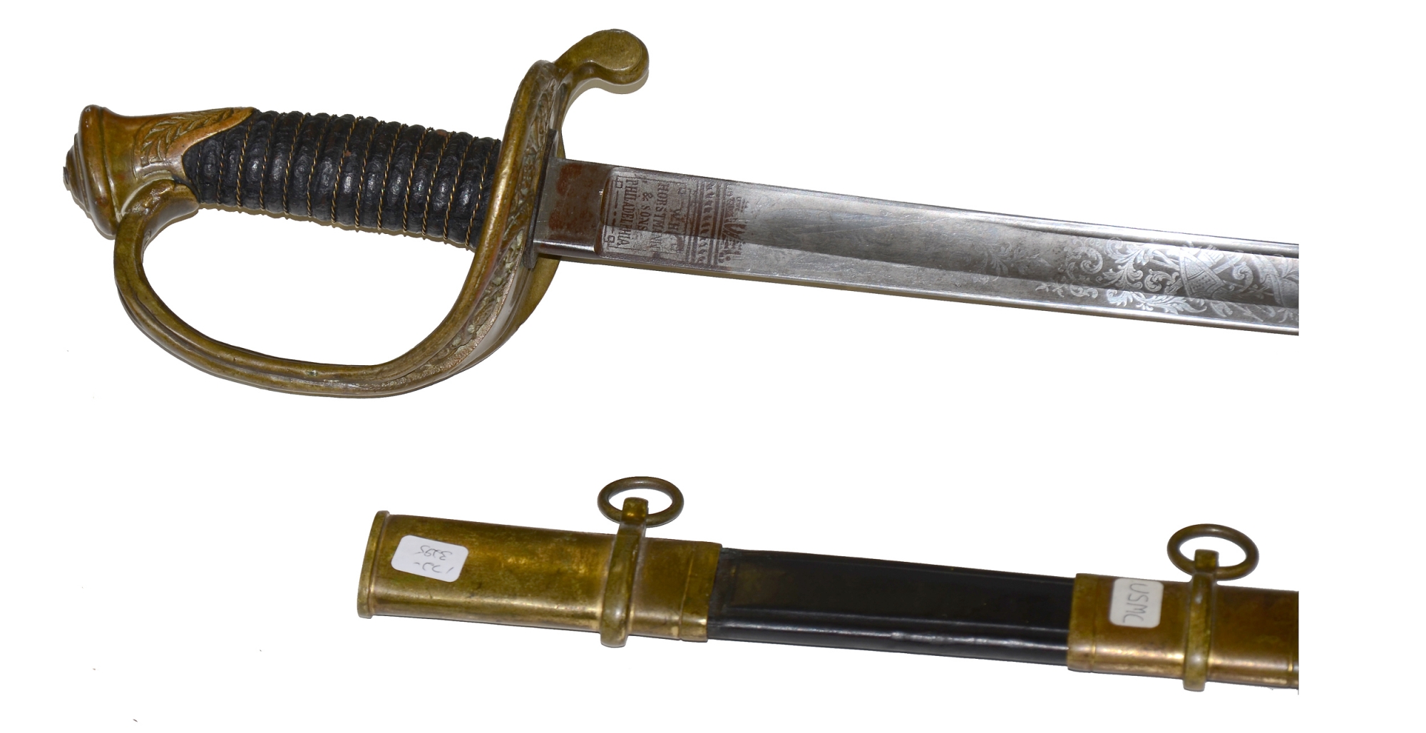 USMC M1850 FOOT OFFICER’S SWORD WITH SCABBARD — Horse Soldier