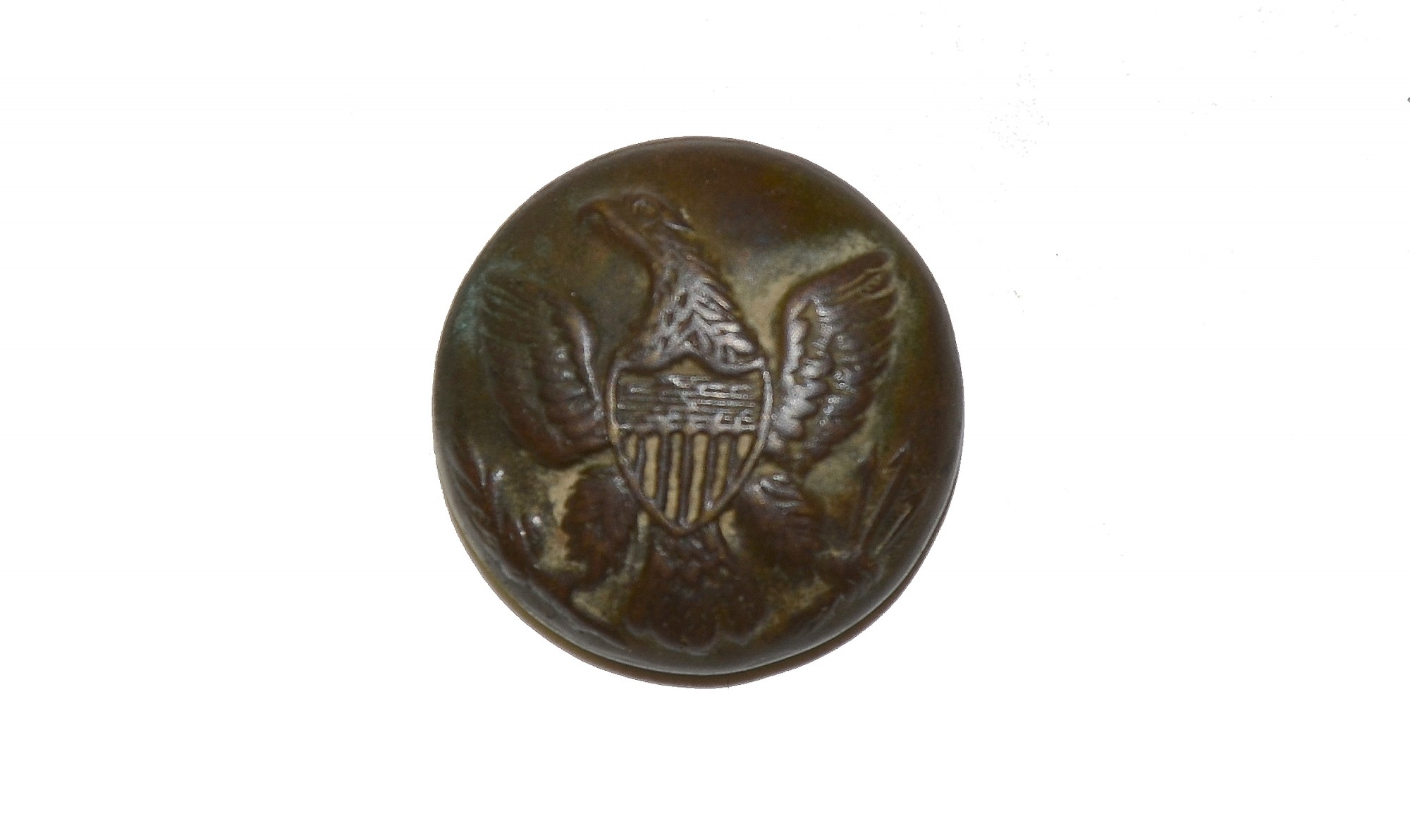 EAGLE BUTTON RECOVERED AT ROSE WOODS, GETTYSBURG — Horse Soldier