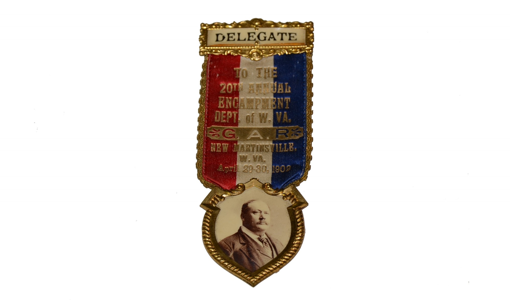 WEST VIRGINIA GAR DELEGATE RIBBON — Horse Soldier