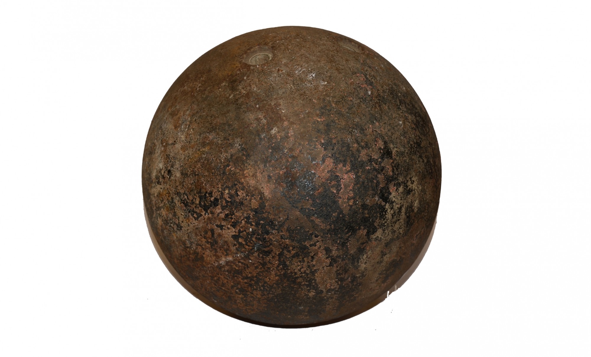 NON-EXCAVATED US NAVY 15 INCH TRIPLE FUSED SPHERICAL SHELL — Horse Soldier
