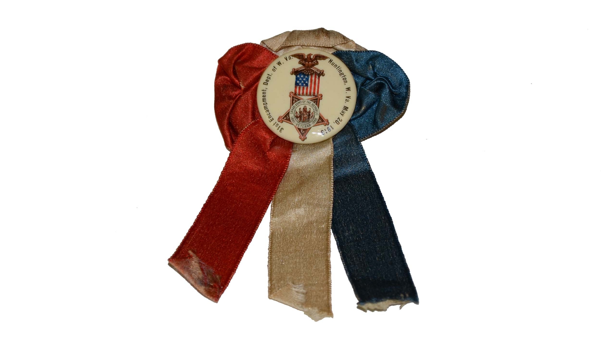 WEST VIRGINIA GAR ROSETTE — Horse Soldier