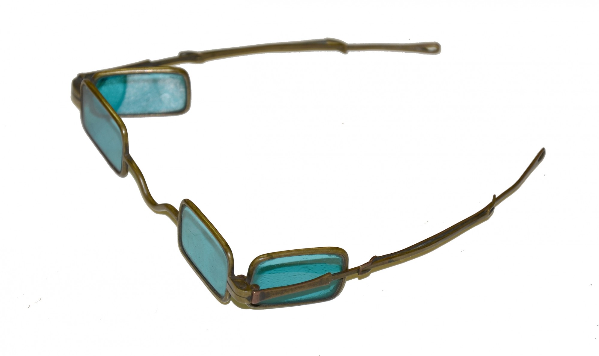 1830’S-1850’S EYEGLASSES WITH TELESCOPING TEMPLES AND SHADED LENS ...