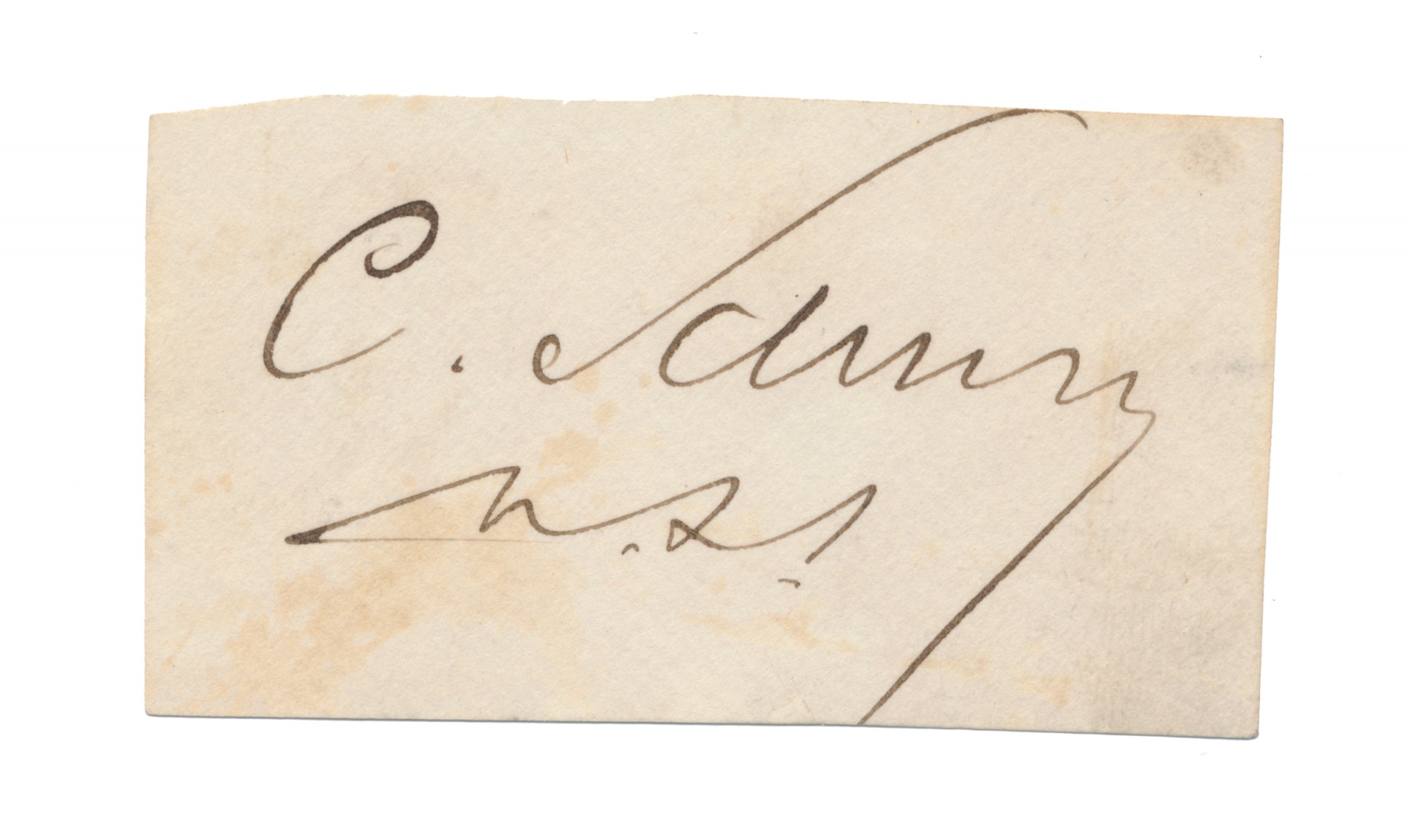 CLIPPED SIGNATURE OF MAJOR GENERAL CARL SHURZ — Horse Soldier