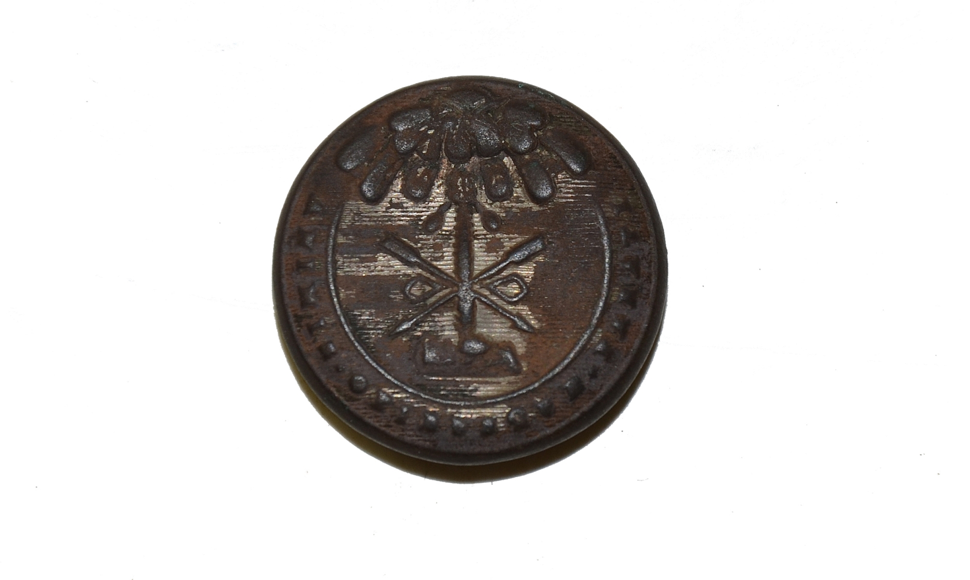 EXCAVATED SOUTH CAROLINA BUTTON SC8 — Horse Soldier