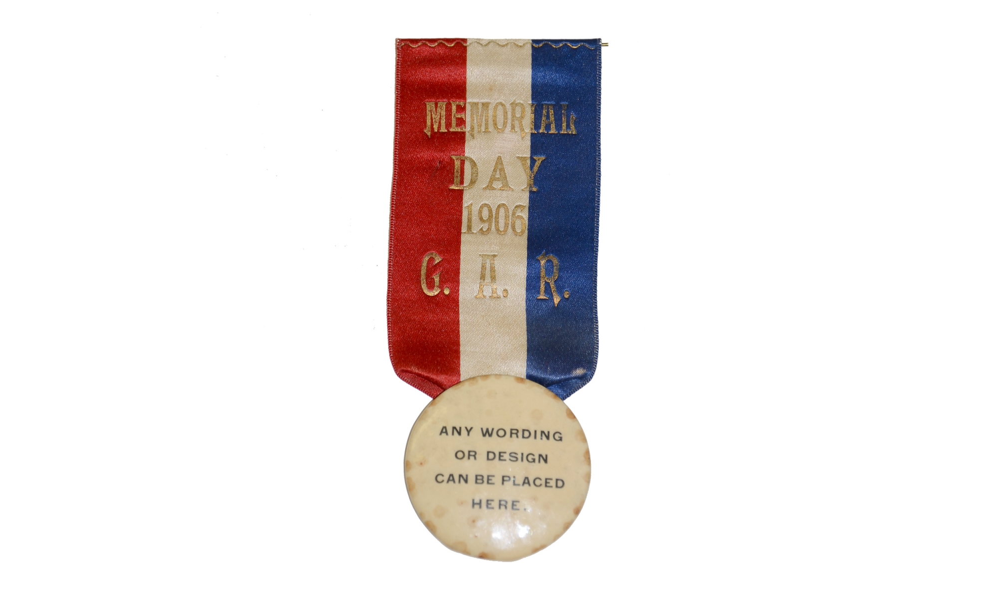 GAR MEMORIAL DAY BADGE SAMPLE — Horse Soldier