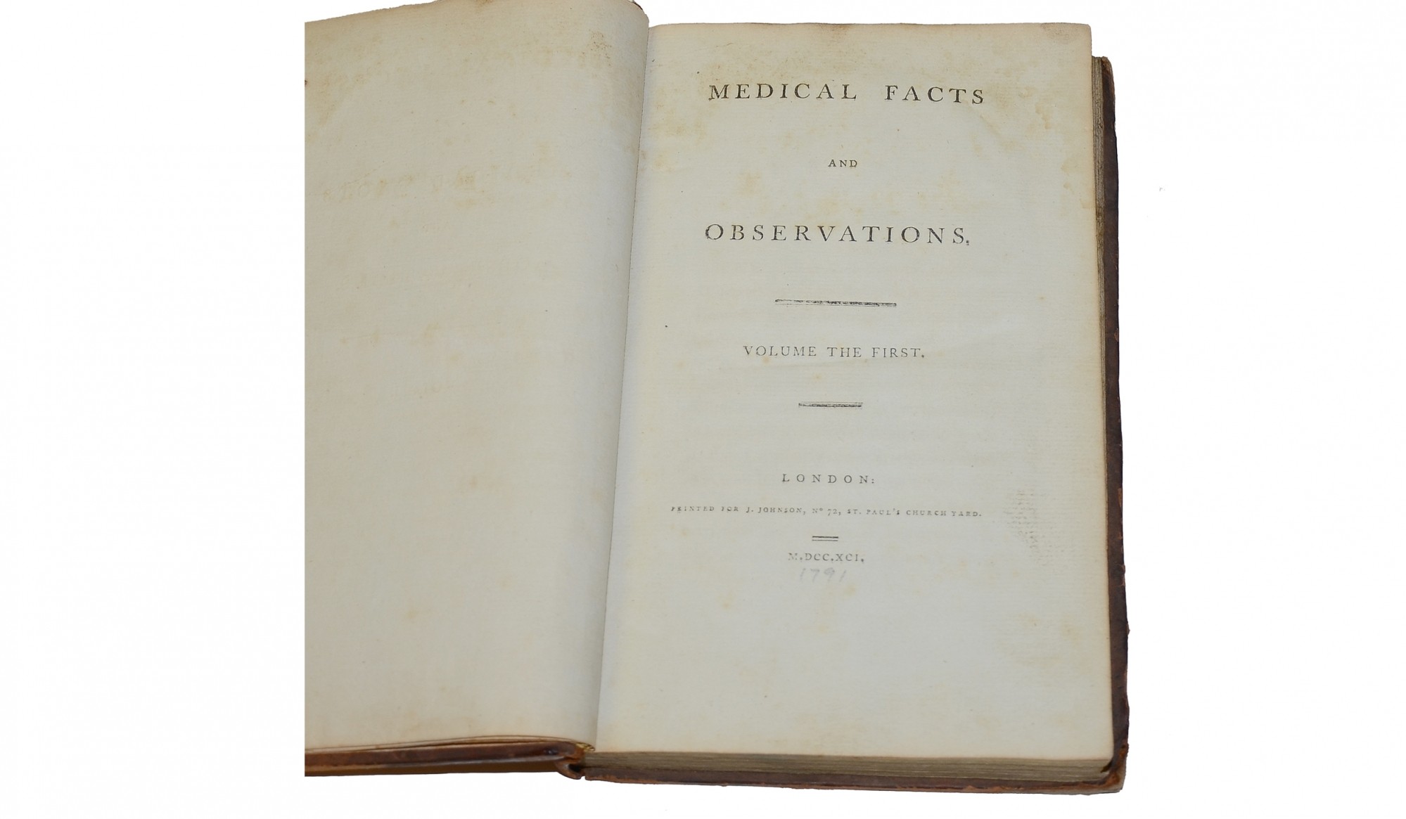 18TH CENTURY MEDICAL TEXT - MEDICAL FACTS AND OBSERVATIONS: VOLUME THE ...