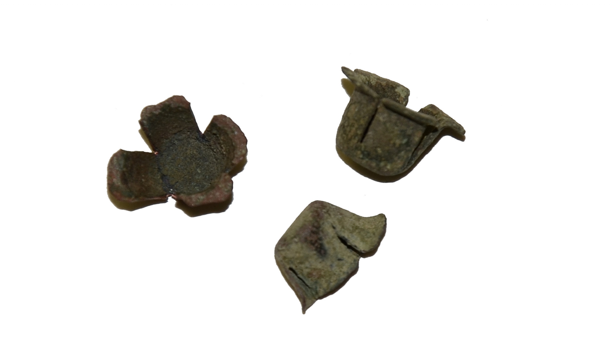 LOT OF THREE FIRED PERCUSSION CAPS RECOVERED FROM EAST CAVALRY FIELD ...