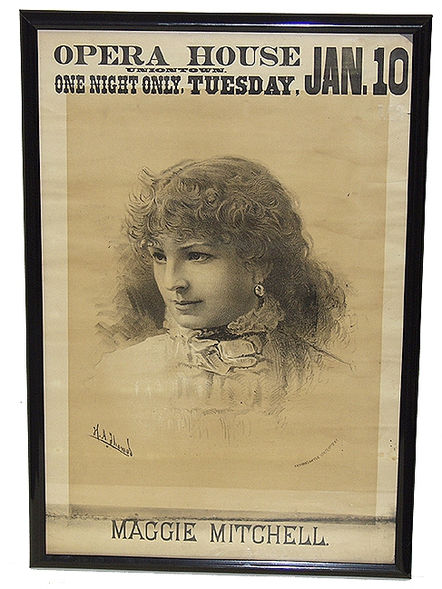 THEATRICAL BROADSIDE / ACTRESS MAGGIE MITCHELL — Horse Soldier