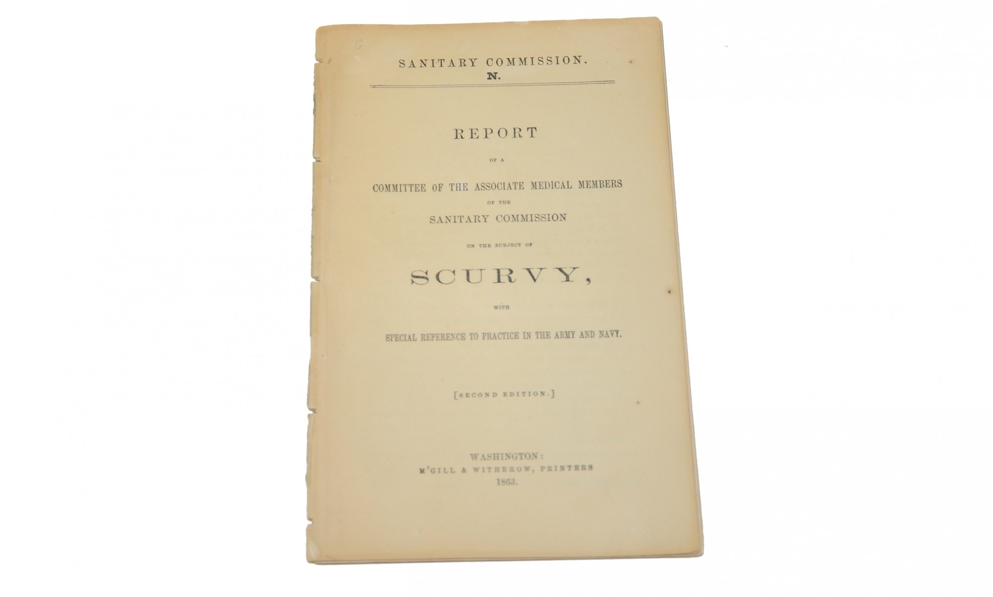 SANITARY COMMISSION. N. REPORT...ON THE SUBJECT OF SCURVY, WITH SPECIAL ...