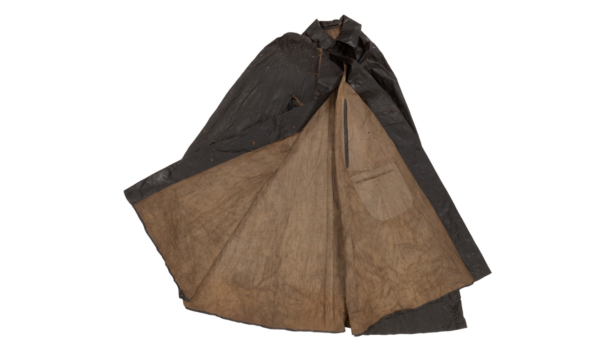 RUBBERIZED “TALMA” RAIN SLICKER WITH VERBAL ID TO LT. COL. JAMES DEEMS ...