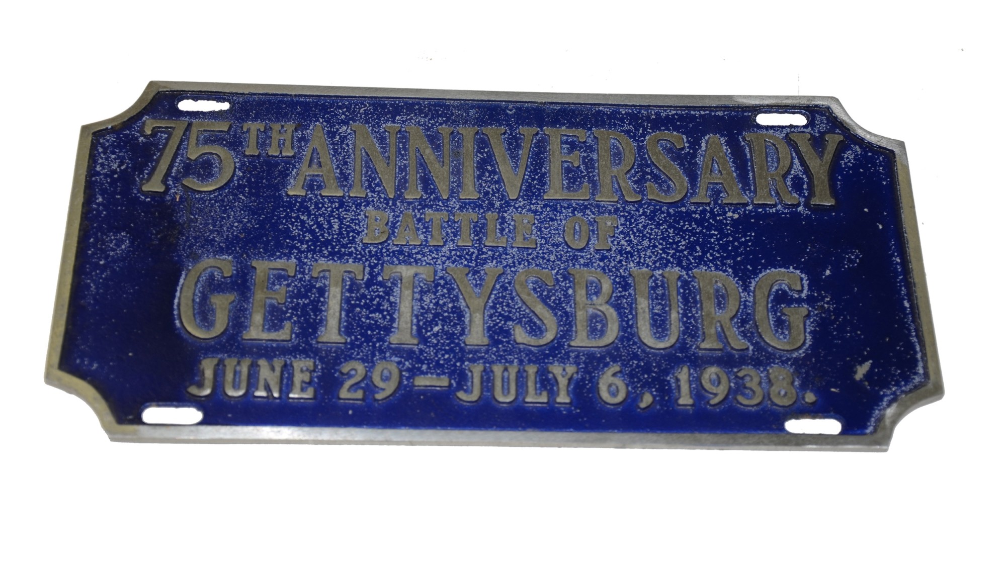 GETTYSBURG 75TH ANNIVERSARY LICENSE PLATE — Horse Soldier