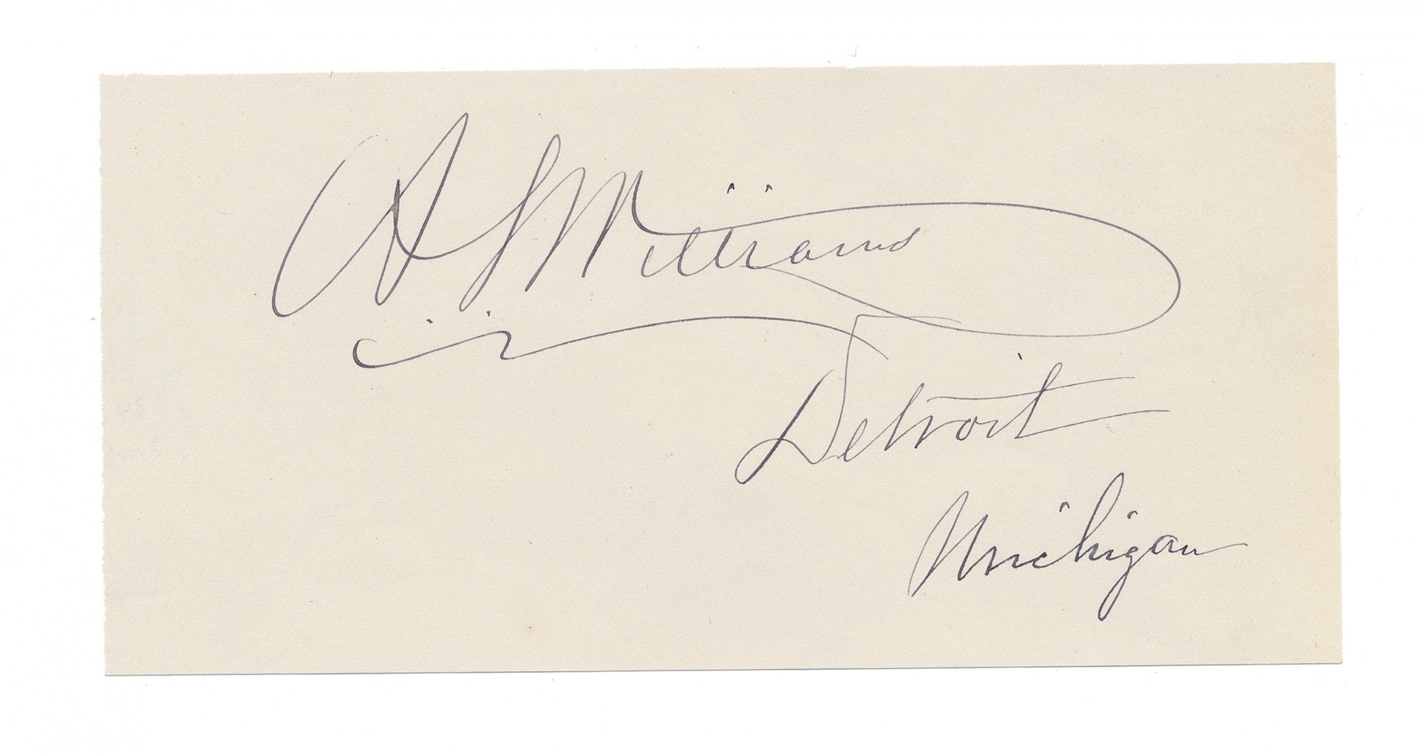 SIGNATURE – [UNION GEN.] ALPHEUS S. WILLIAMS — Horse Soldier