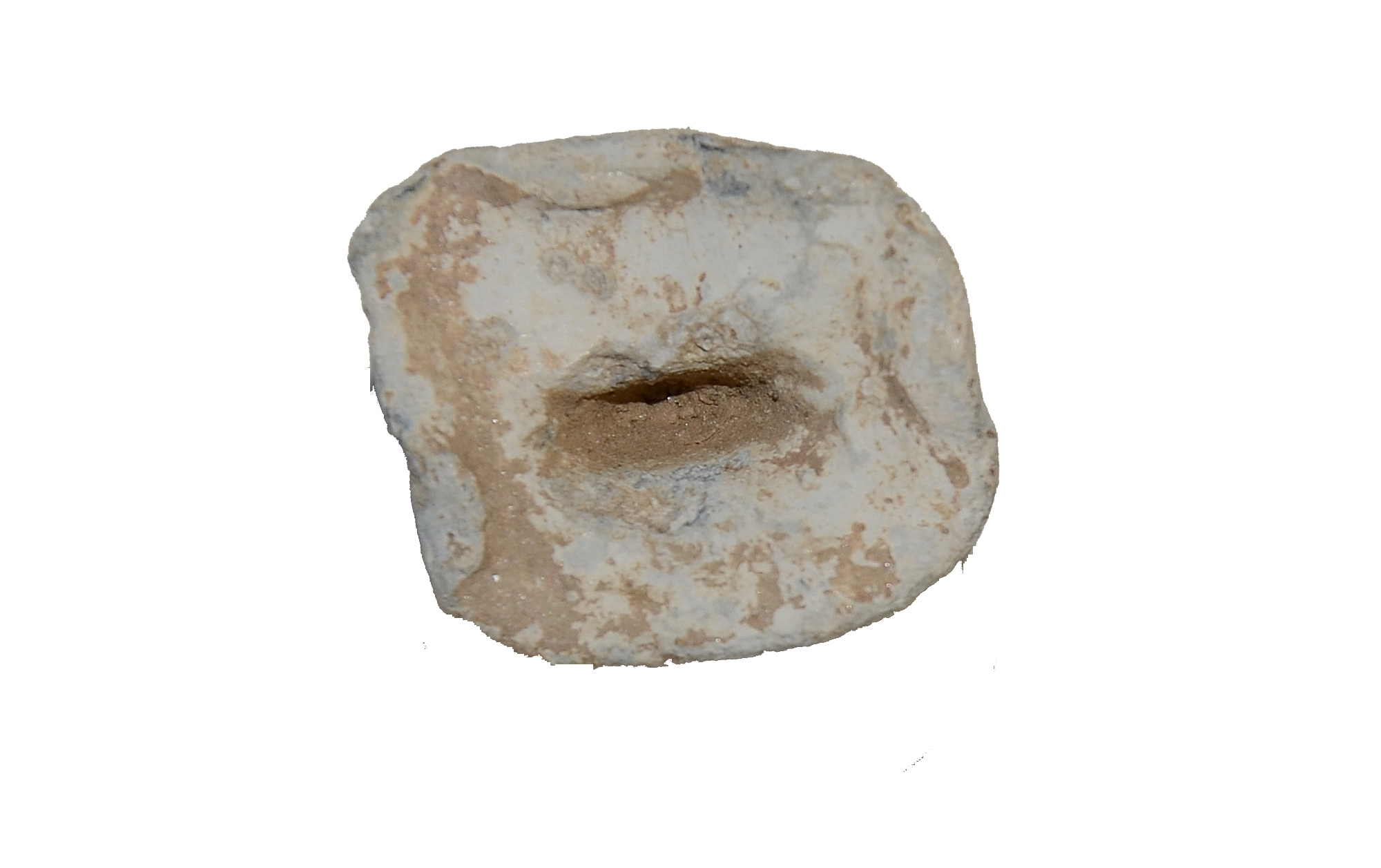 CARVED LEAD STOPPER, RECOVERED 2ND CORPS HOSPITAL SITE NEAR POND ...