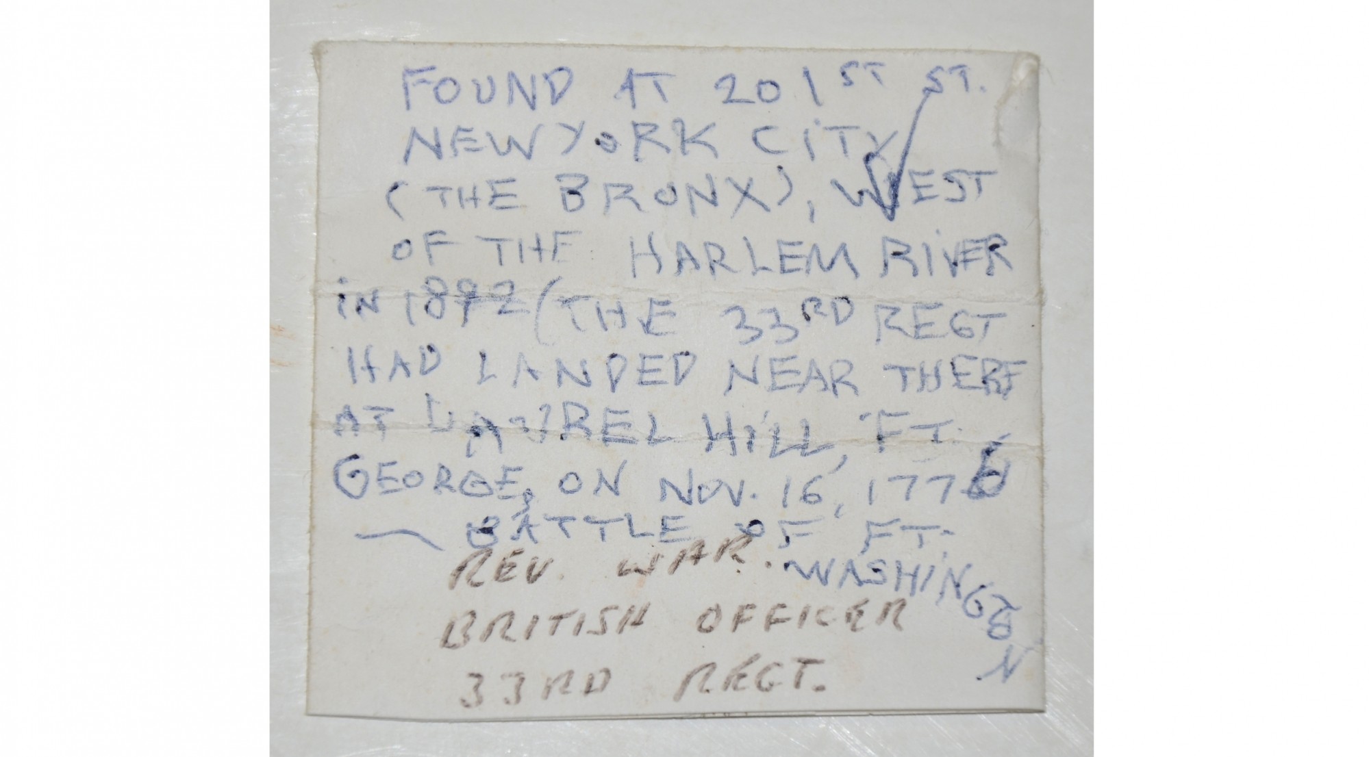 REVOLUTIONARY WAR 33RD REGIMENT OF FOOT BUTTON FROM NEW YORK CITY ...