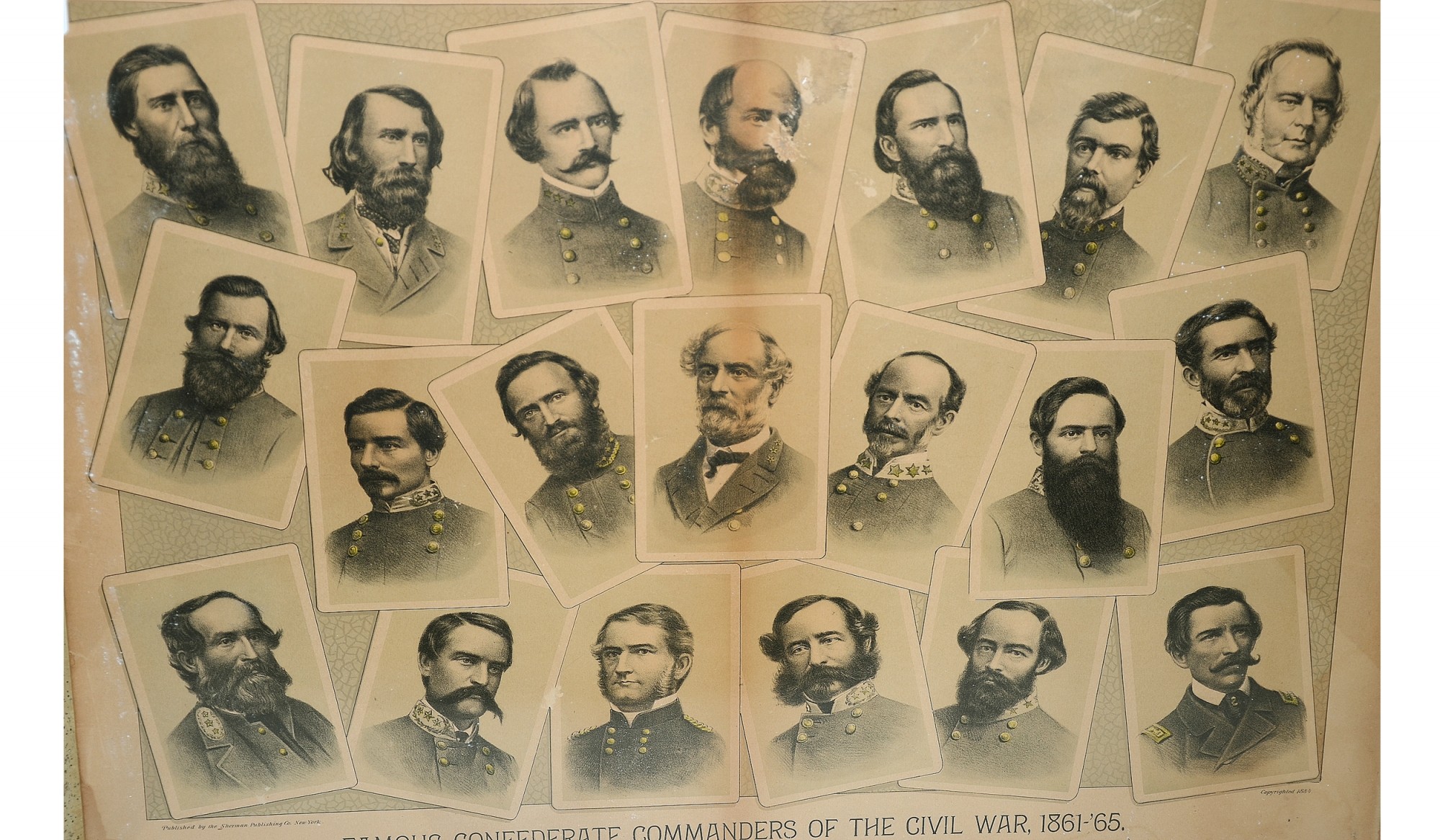 SET OF TWO FRAMED 1884 CIVIL WAR GENERALS PRINTS FROM THE LEE’S ...