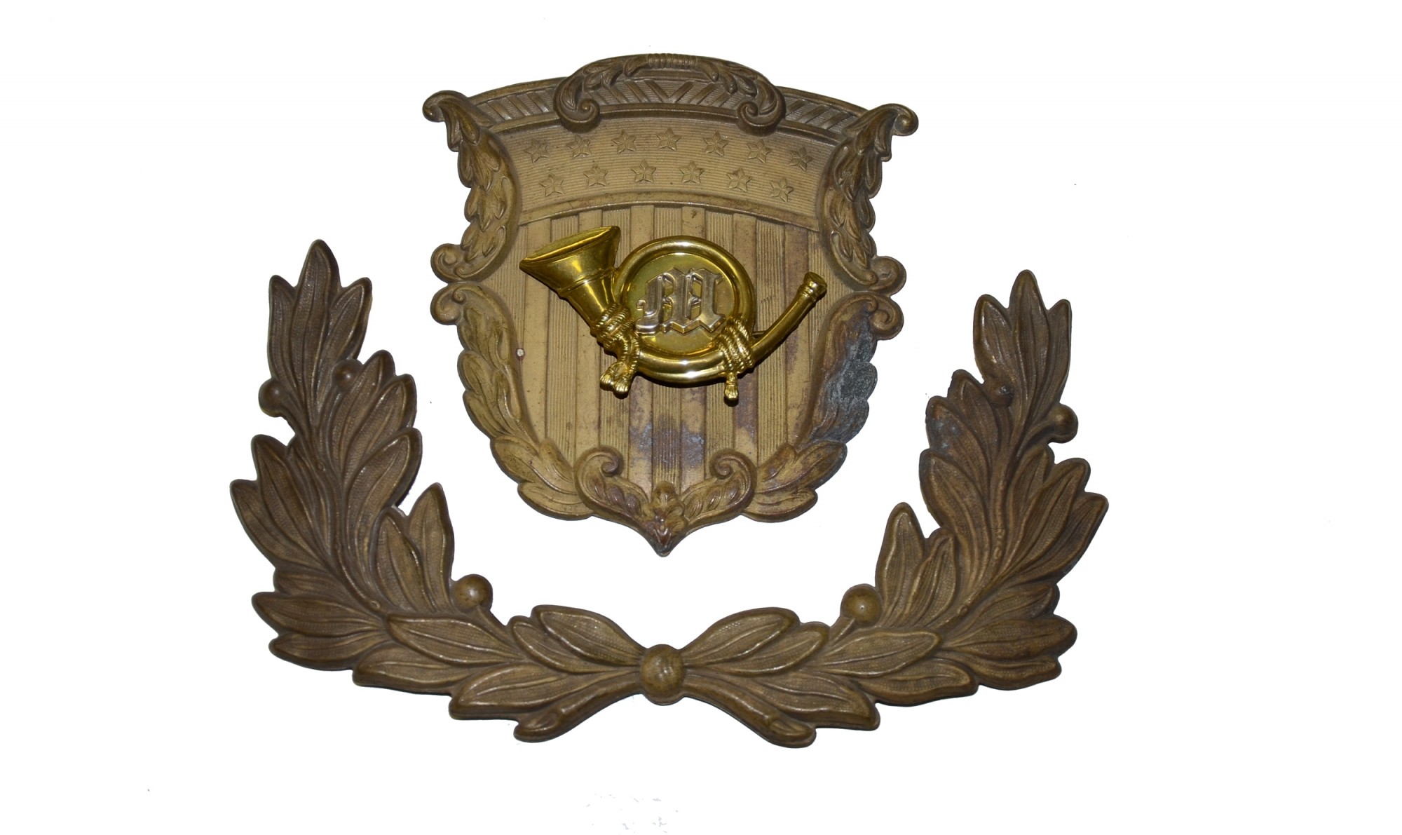 NICE MATCHED SET OF CIVIL WAR USMC SHAKO INSIGNIA — Horse Soldier