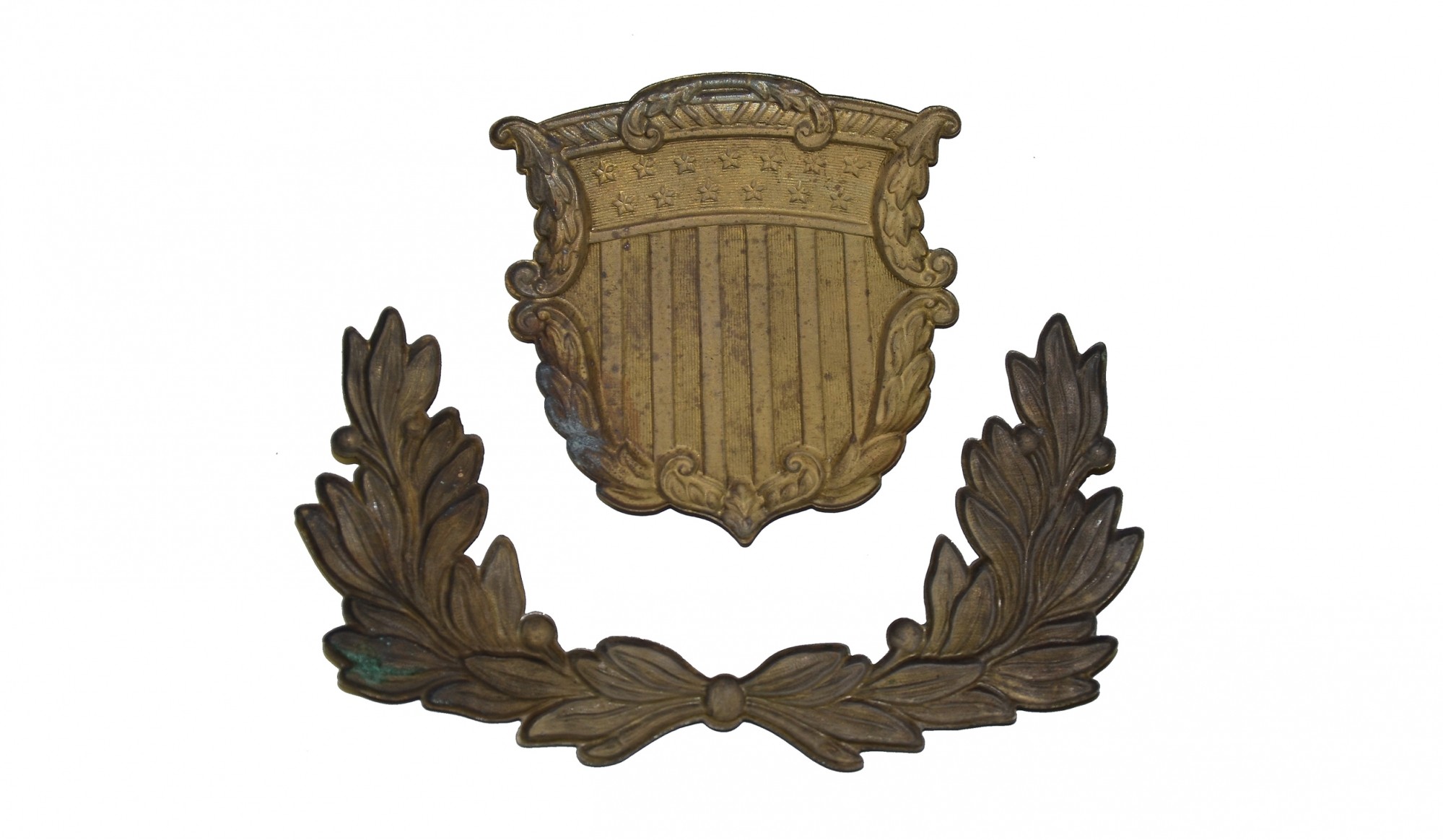 NICE MATCHED SET OF CIVIL WAR USMC SHAKO INSIGNIA — Horse Soldier