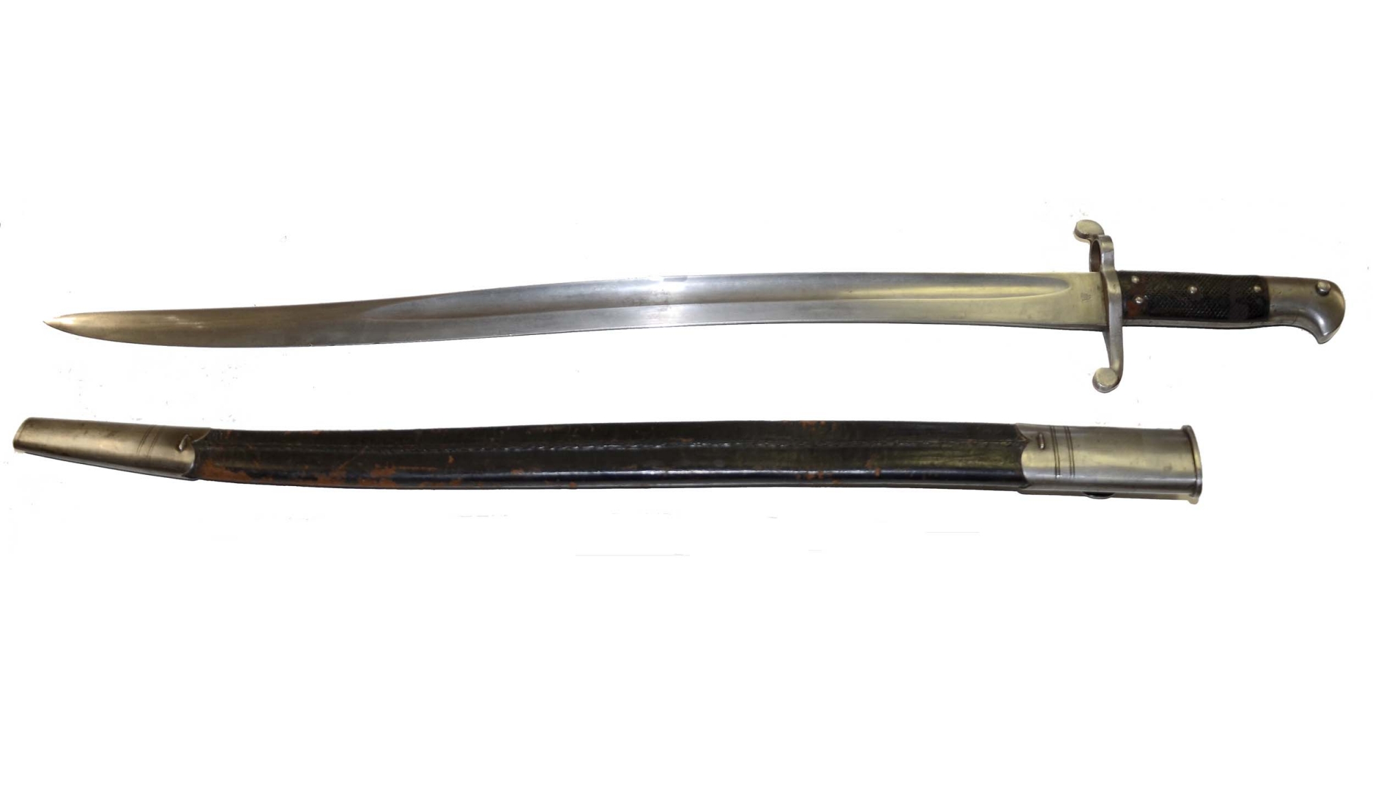 BRITISH PATTERN 1856 “2 BAND” ENFIELD SABRE BAYONET WITH THE ORIGINAL ...