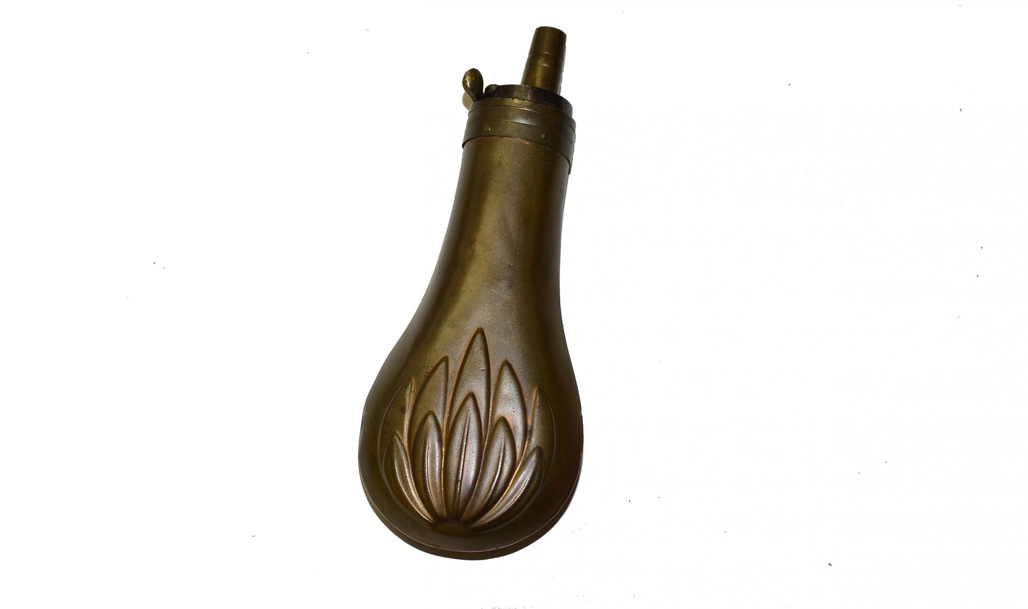 SMALL BRASS PISTOL POWDER FLASK — Horse Soldier