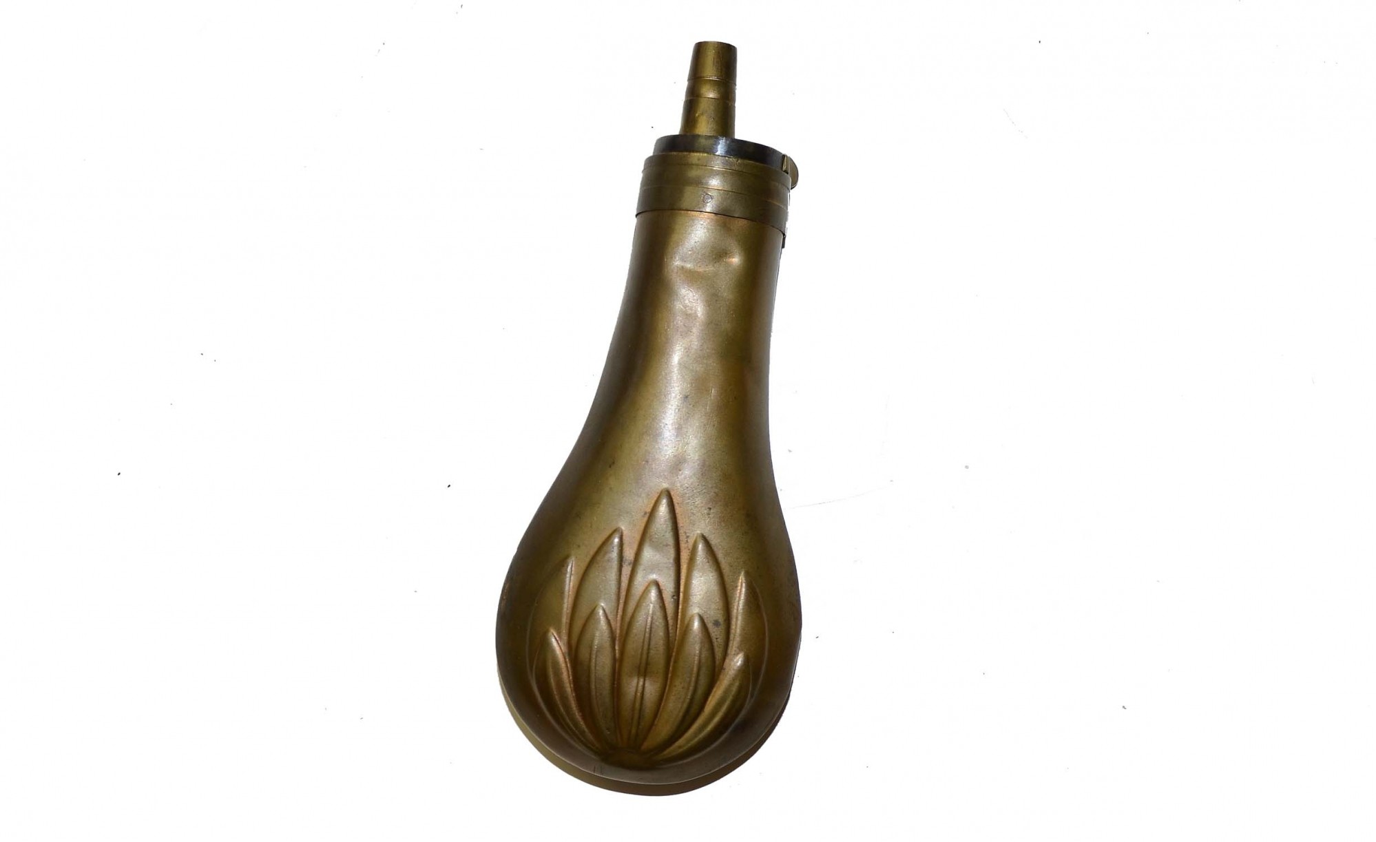 SMALL BRASS PISTOL POWDER FLASK — Horse Soldier