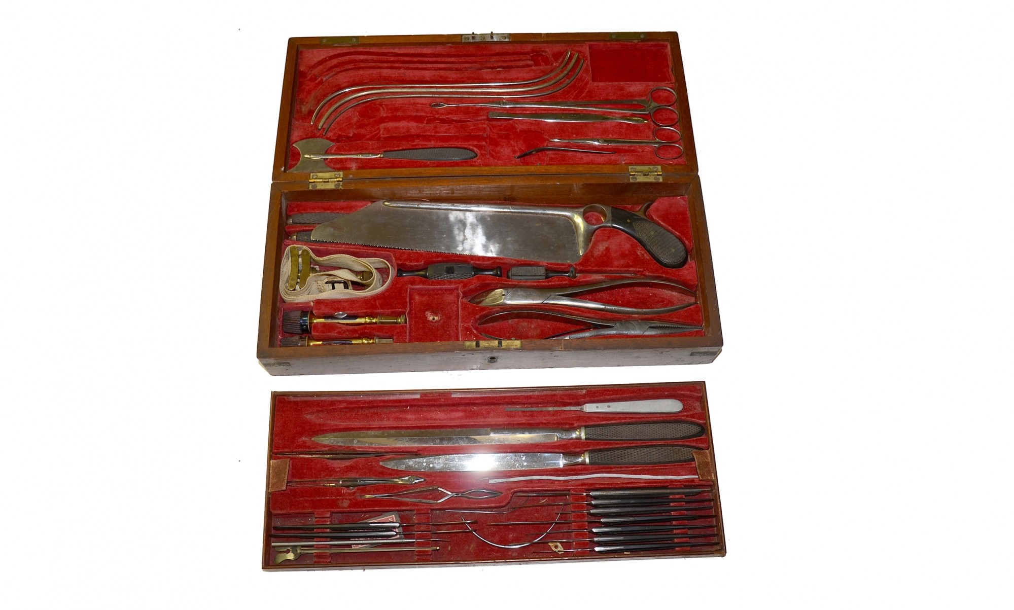 THREE TIERED CIVIL WAR ERA MEDICAL KIT BY KOLBE OF PHILADELPHIA — Horse ...