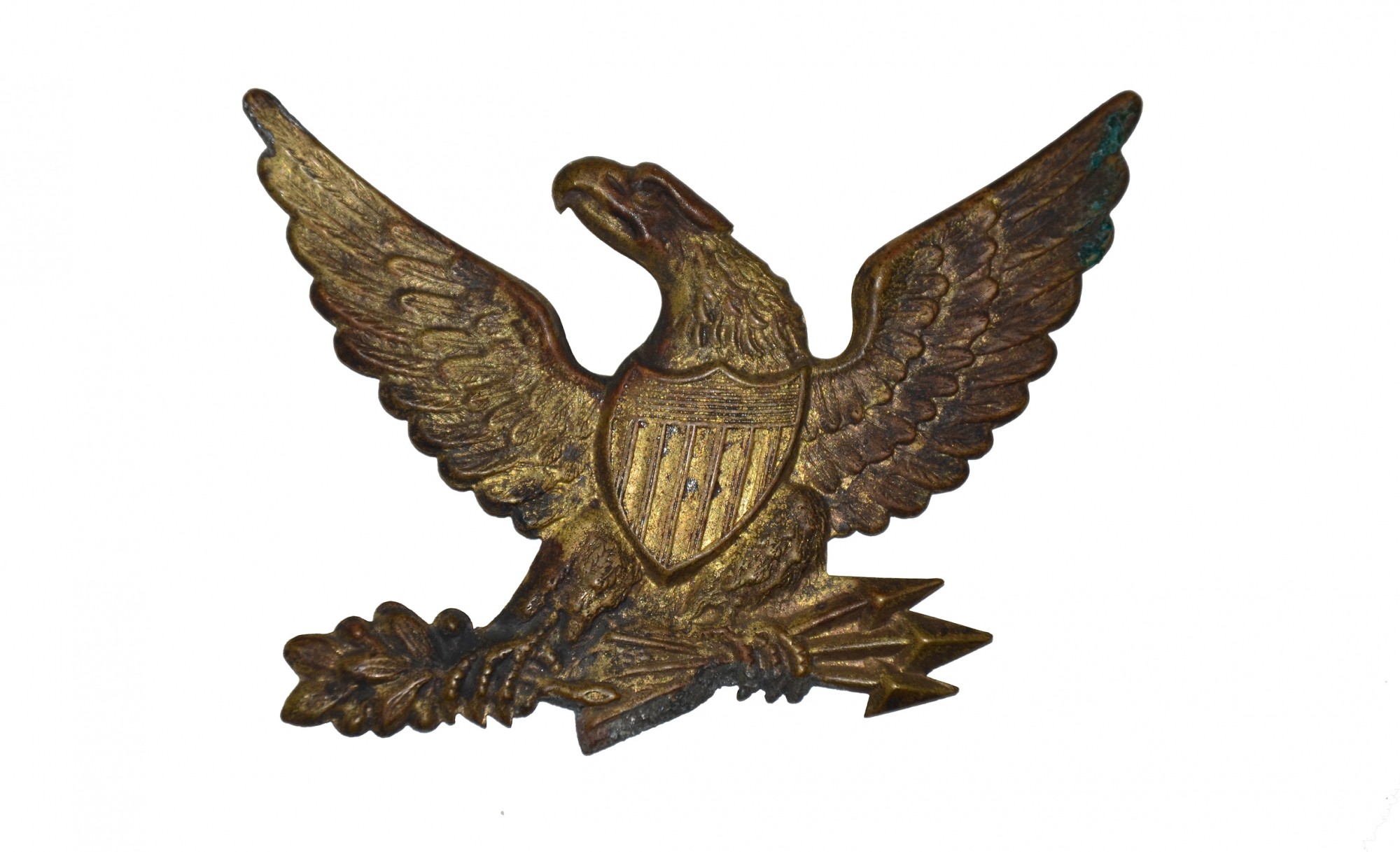PATTERN 1821 STAMPED BRASS HAT EAGLE INSIGNIA — Horse Soldier