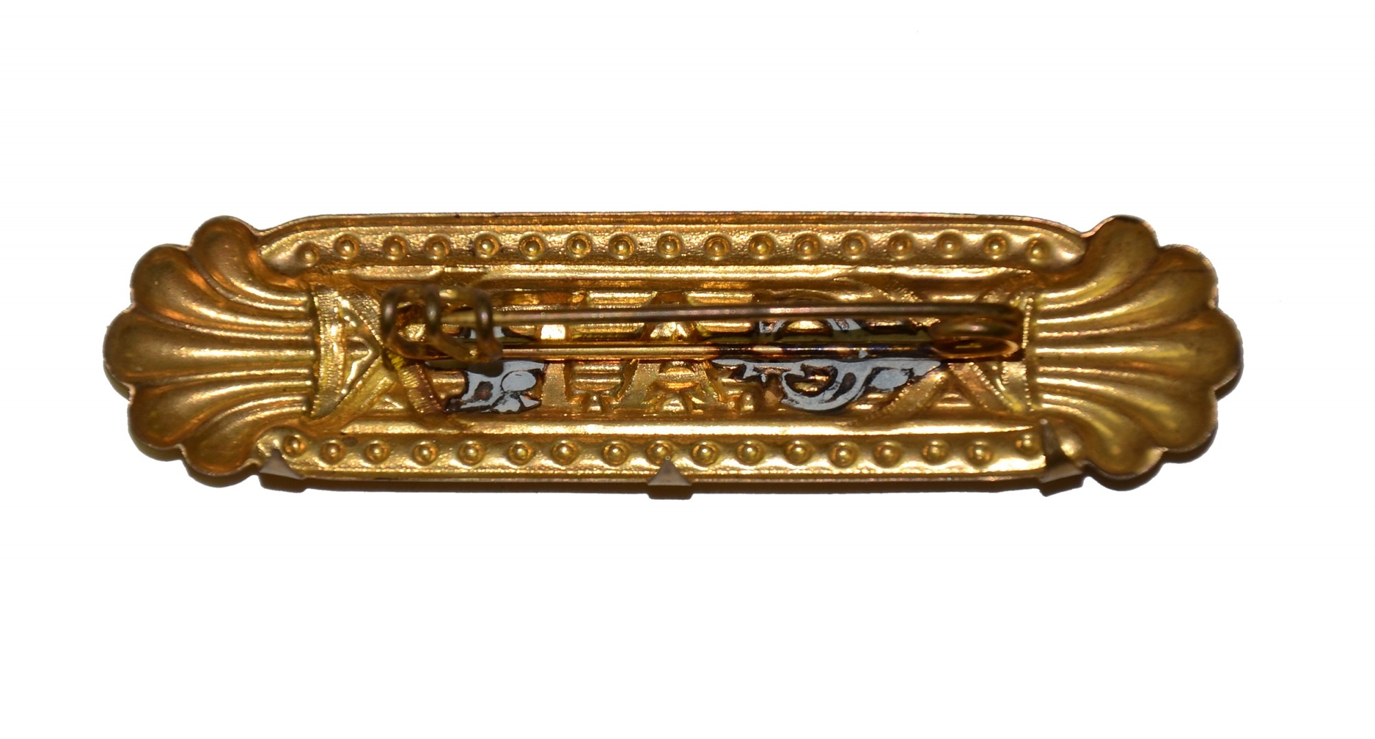 STAMPED BRASS GAR RIBBON TOP BAR — Horse Soldier