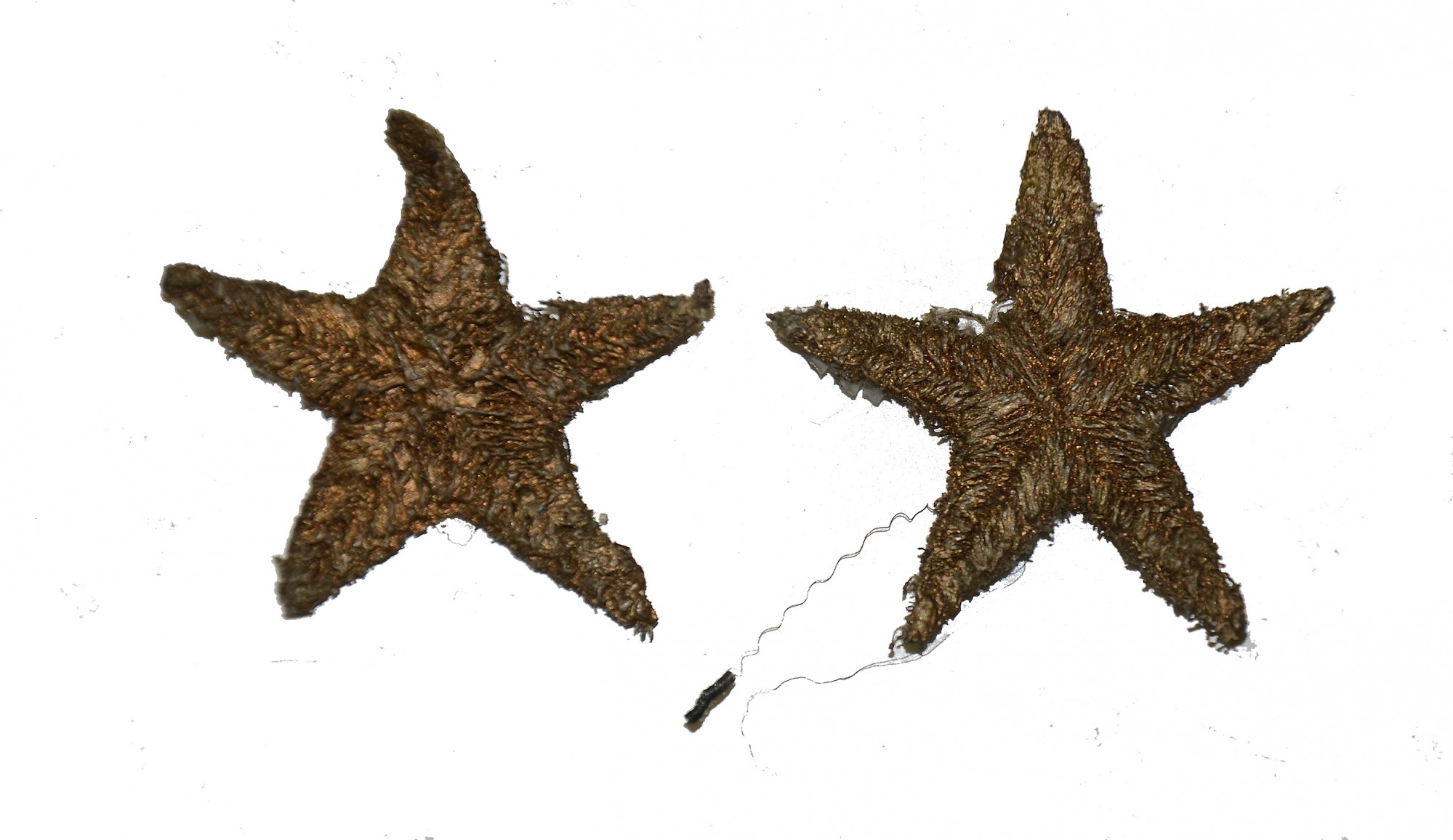 PAIR OF EMBROIDERED FIVE-POINTED STARS — Horse Soldier