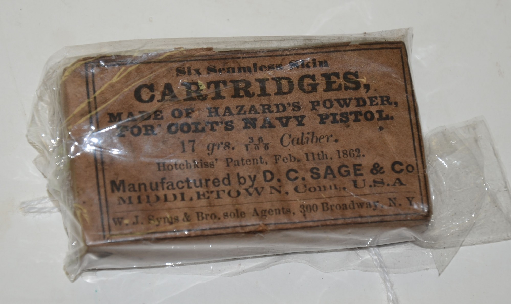 CARTRIDGE PACKAGE “SIX SEAMLESS SKIN CARTRIDGES MADE OF HAZARD’S POWDER ...