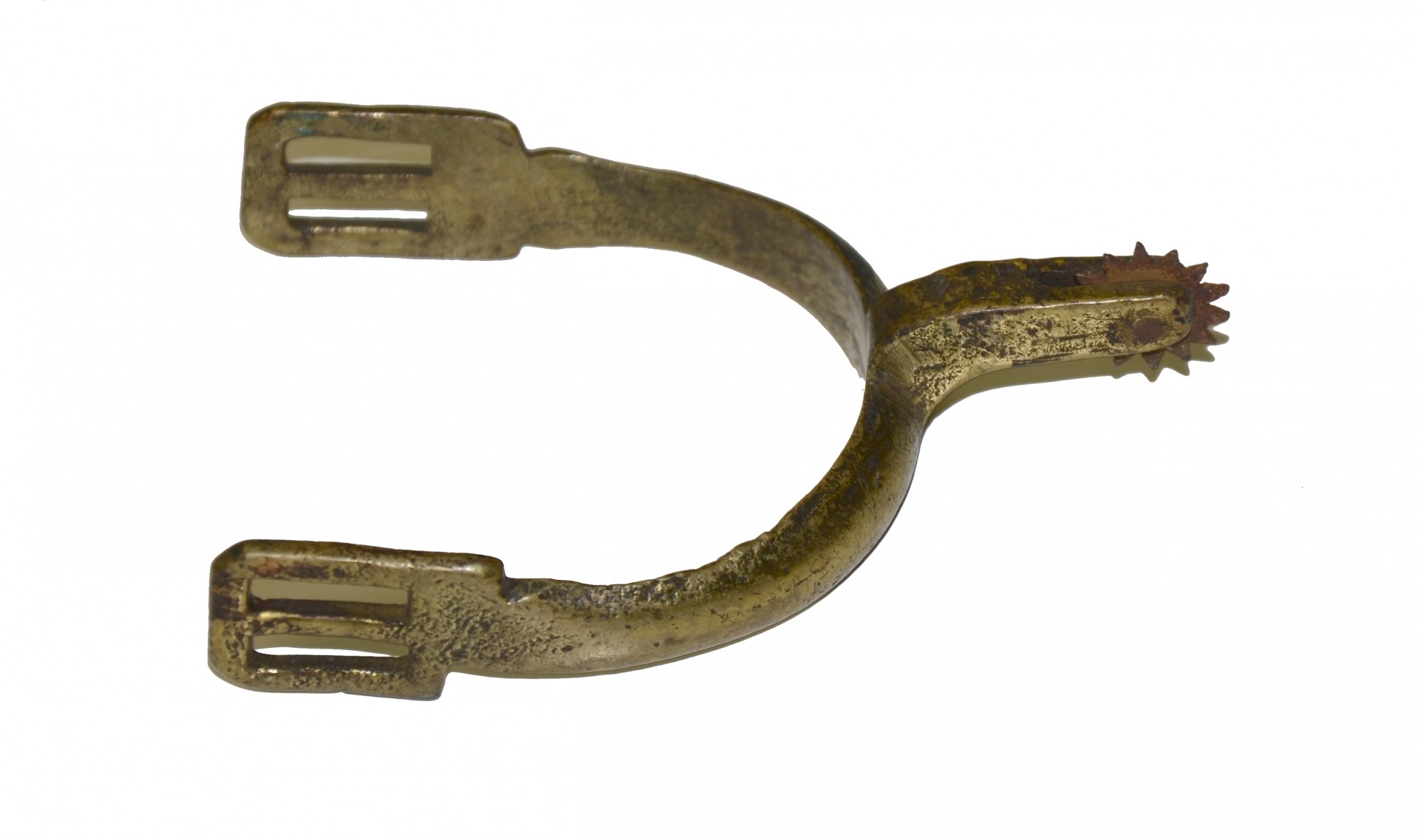 SINGLE HEAVY BRASS CONFEDERATE SPUR — Horse Soldier