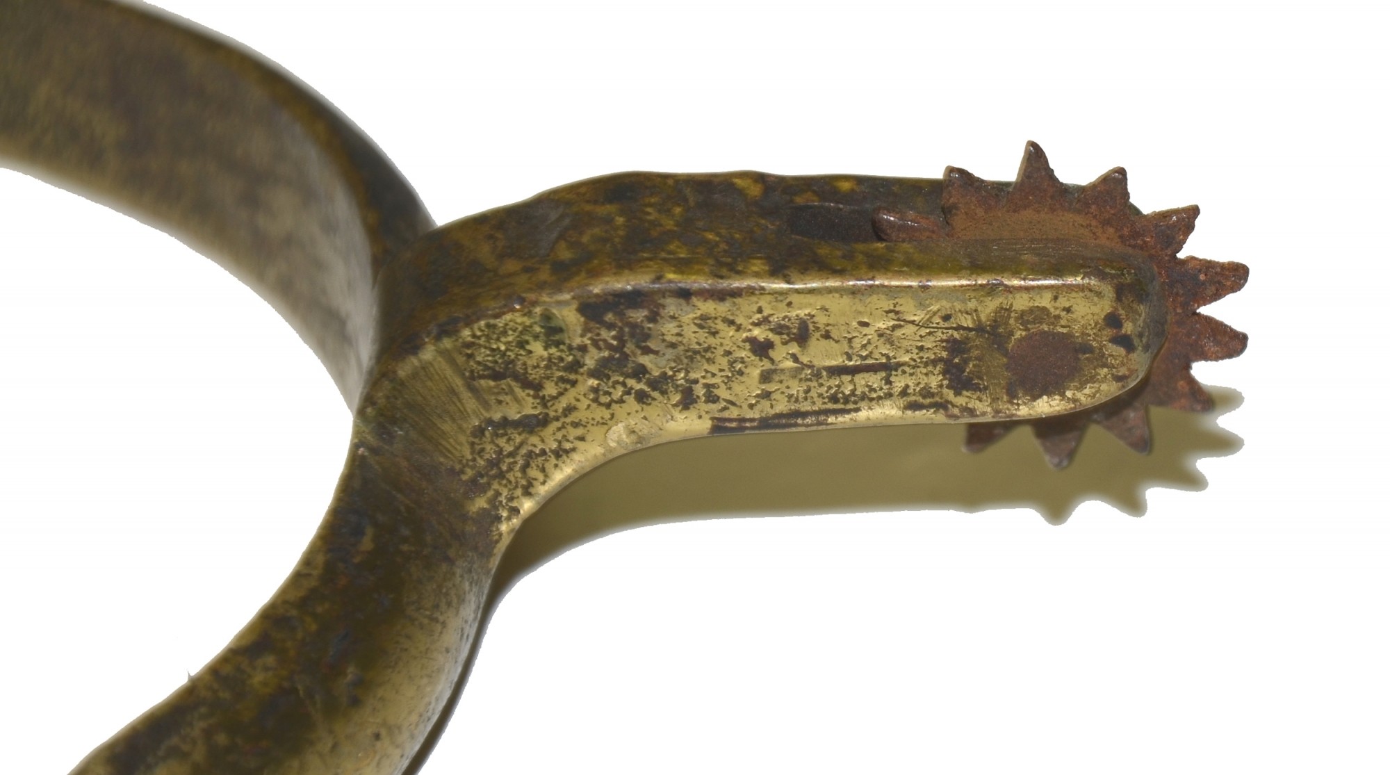 SINGLE HEAVY BRASS CONFEDERATE SPUR — Horse Soldier
